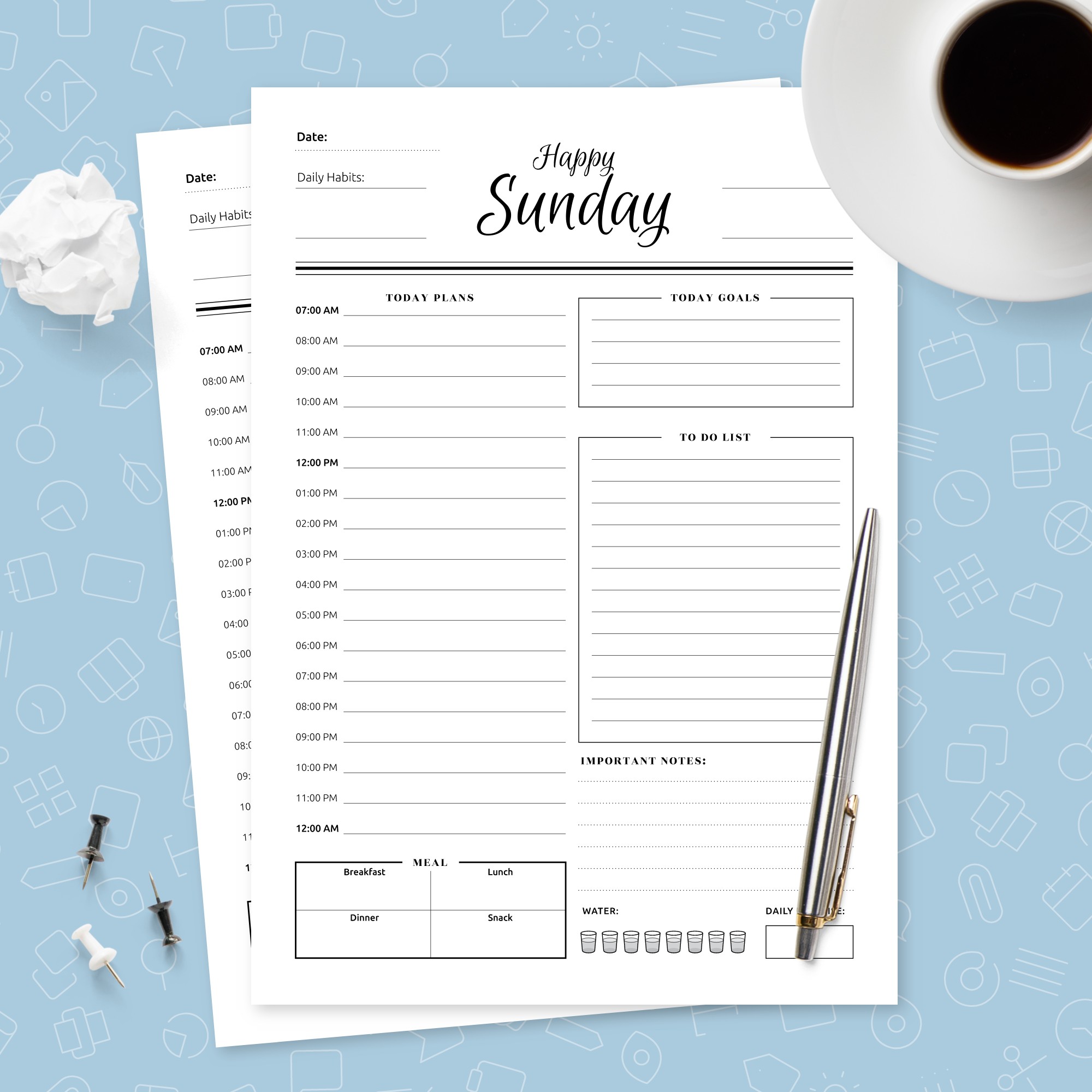 7 Happy Days Planner Template - Download Printable PDF
