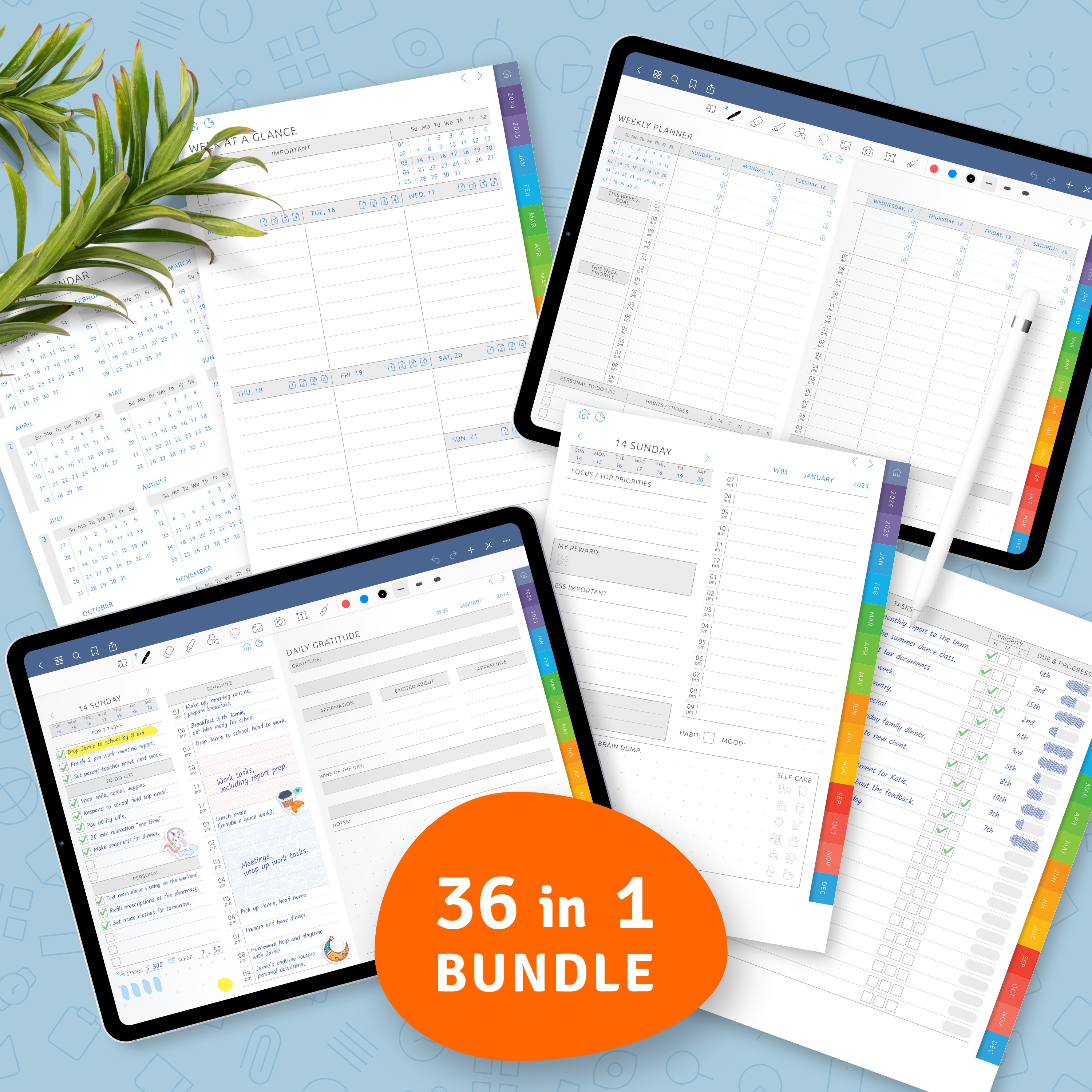 All in One Notability Planners Pack - download for your iPad, iPhone, Mac | Printsbery