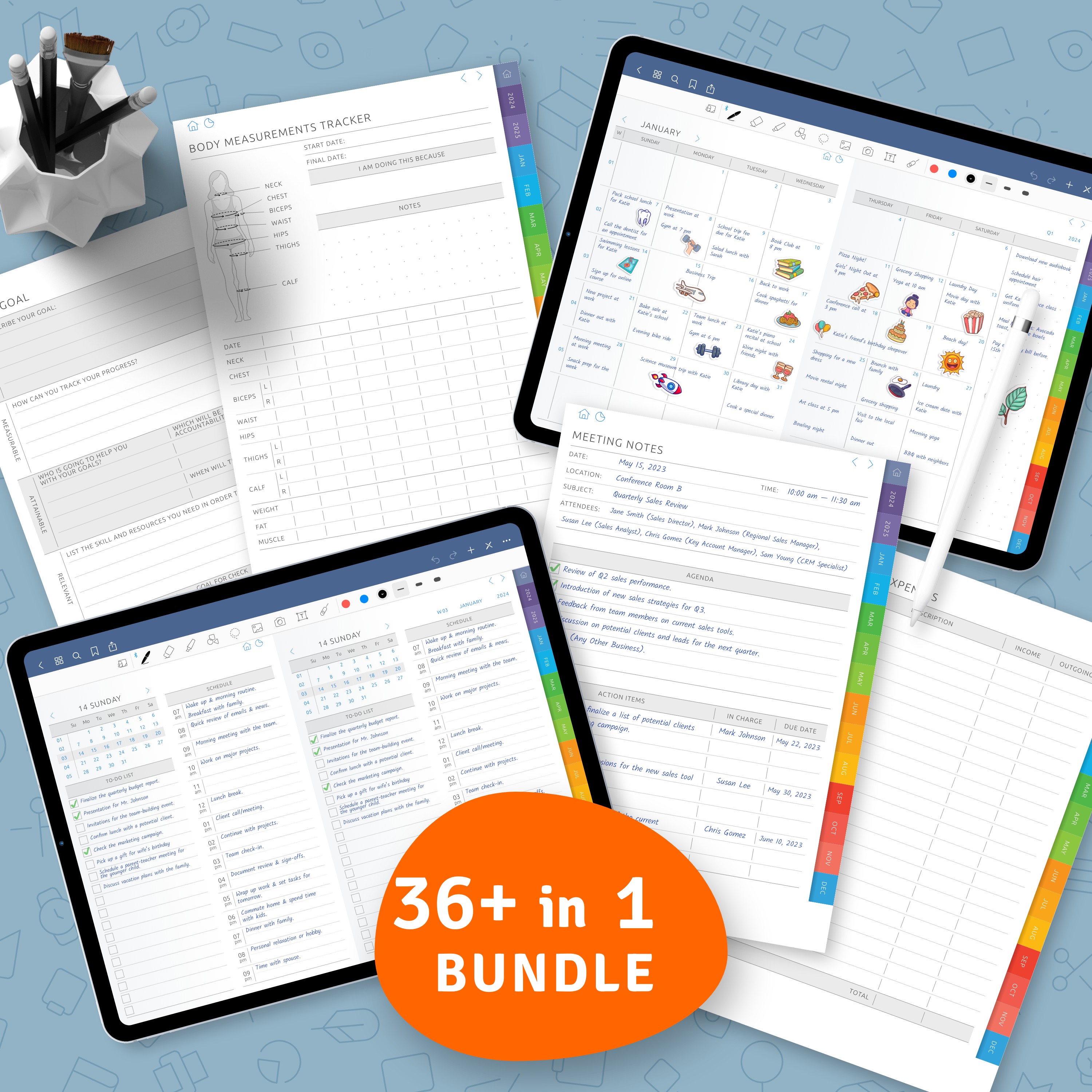 All in One Samsung Notes Planners Pack - download for your device ...