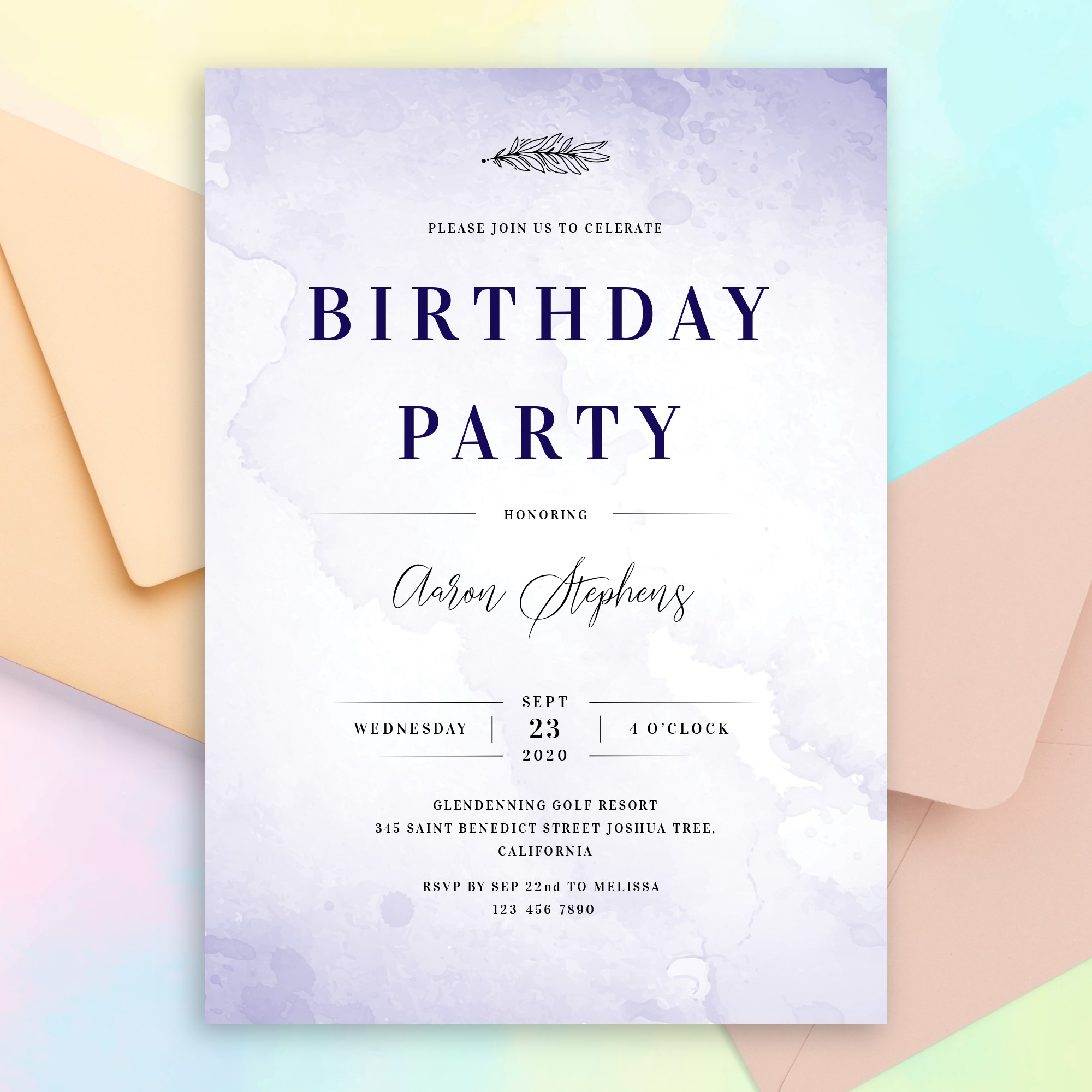 Blank Winter Invitation Template