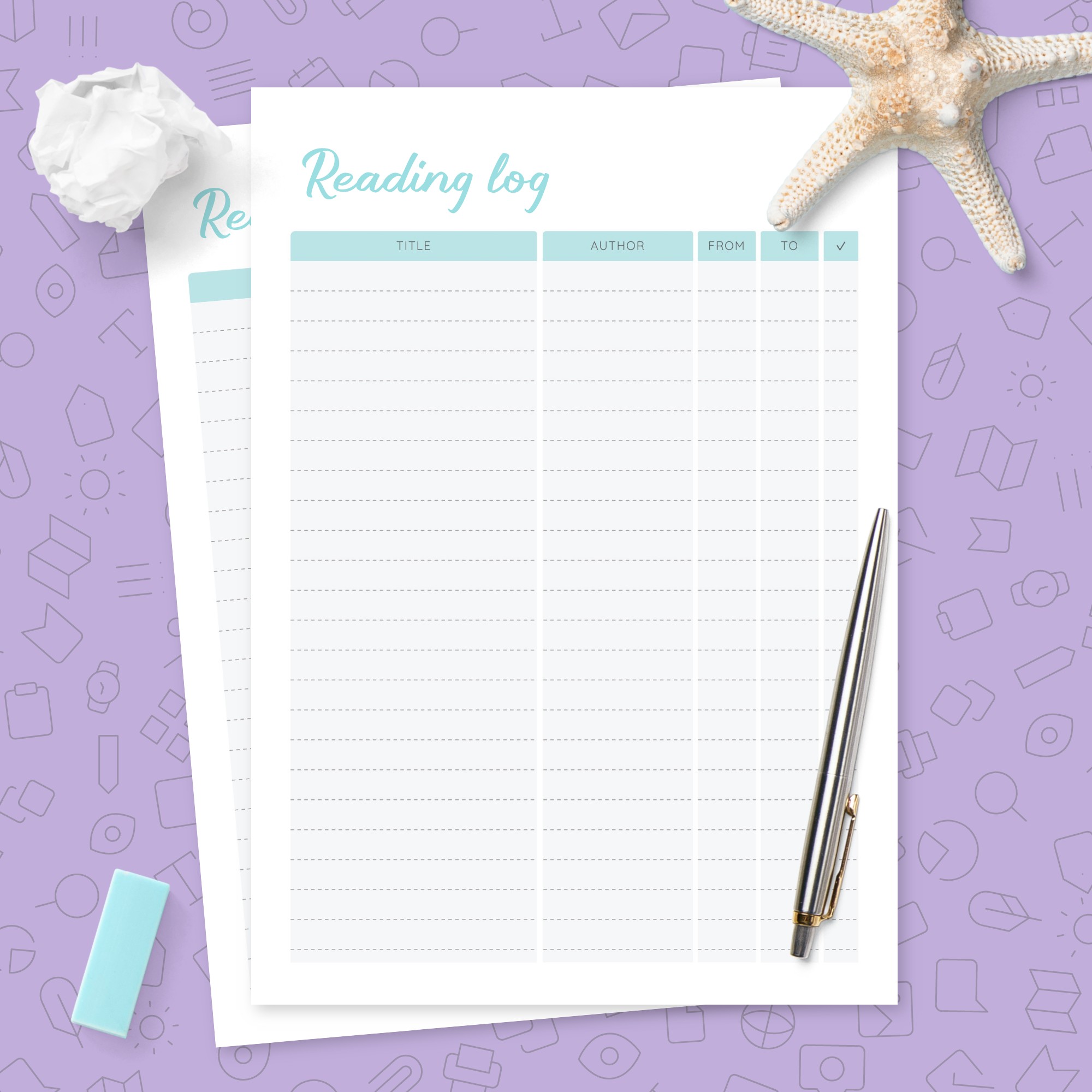Book Reading Log Template Template - Printable PDF