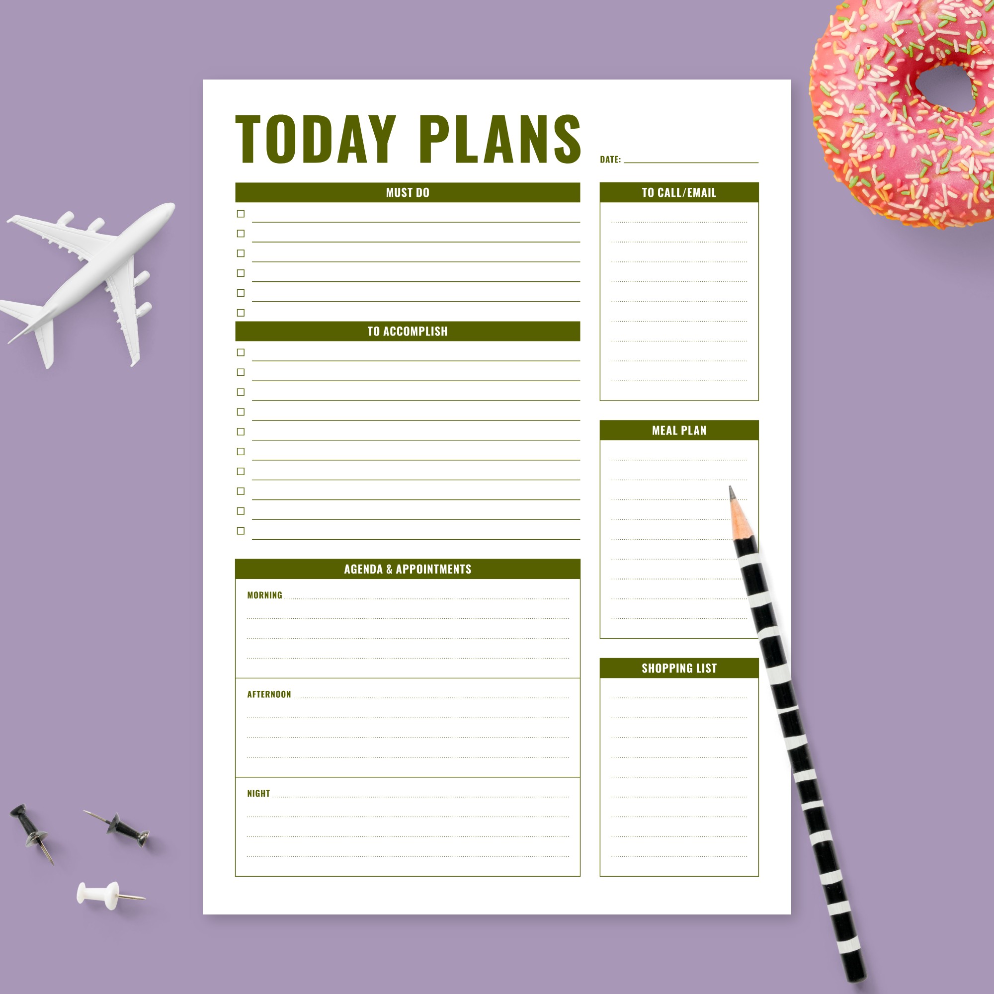 Daily Appointment Planner Template - Printable PDF
