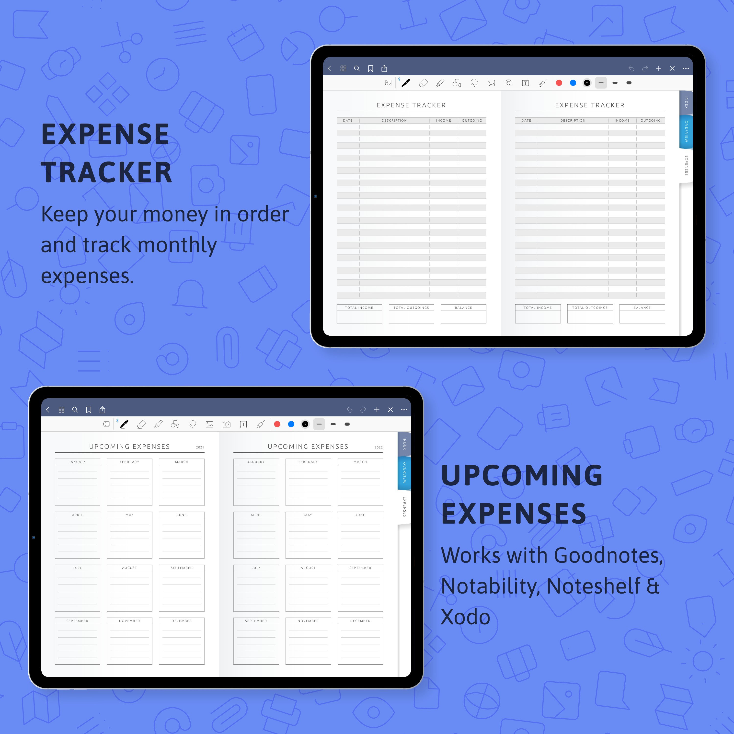 Digital Bill and Expense Tracker for handwriting apps - download for ...