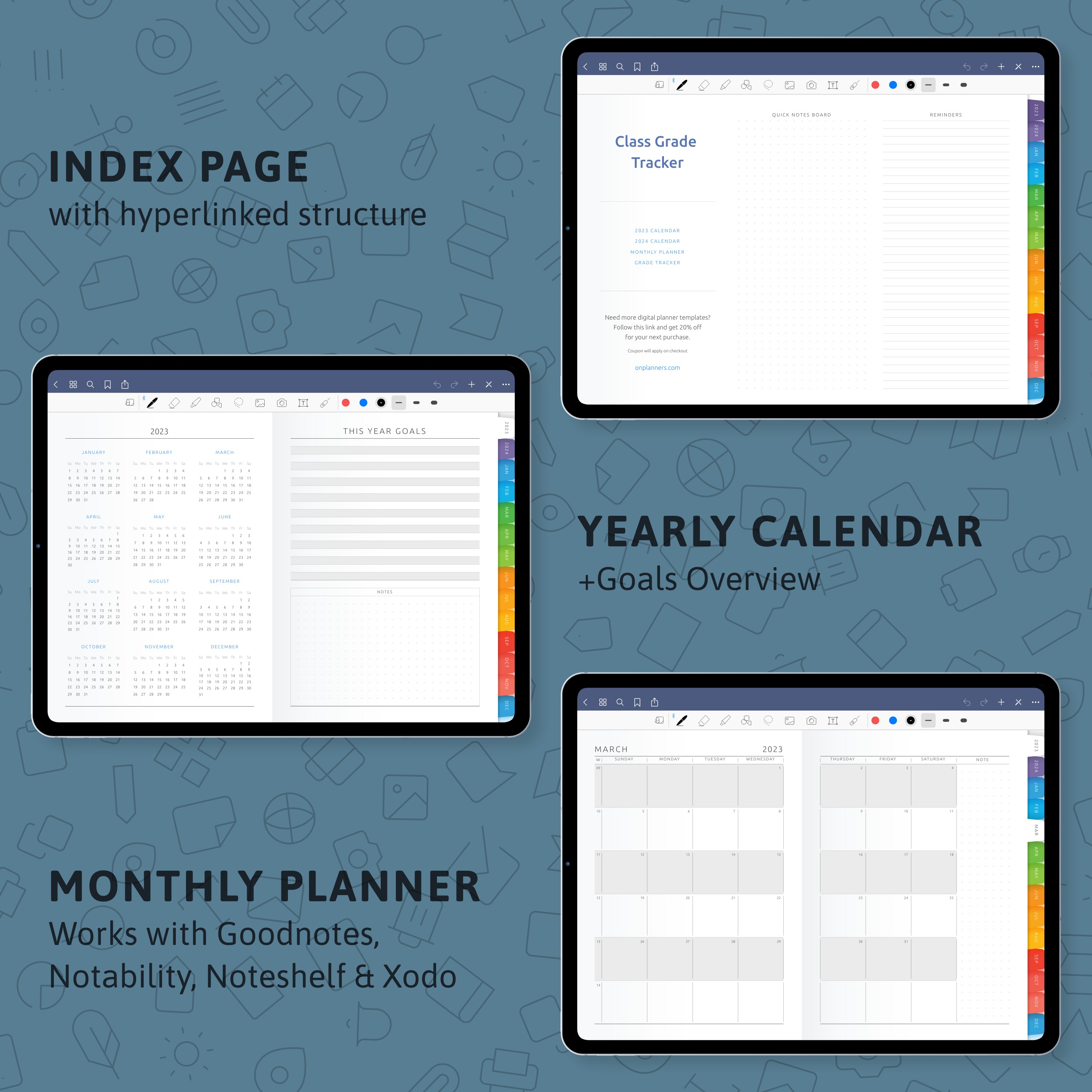 Digital Class Grade Tracker Template for: GoodNotes; Notability; iPad ...