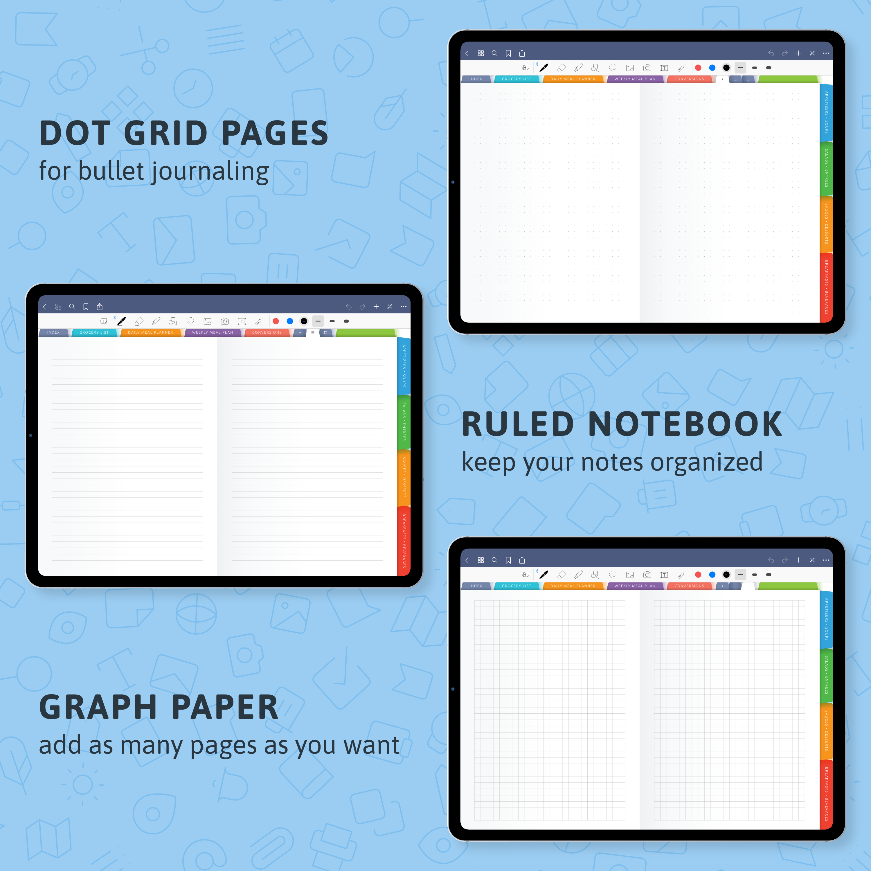 Digital Recipe Book For GoodNotes Notability IPad Android