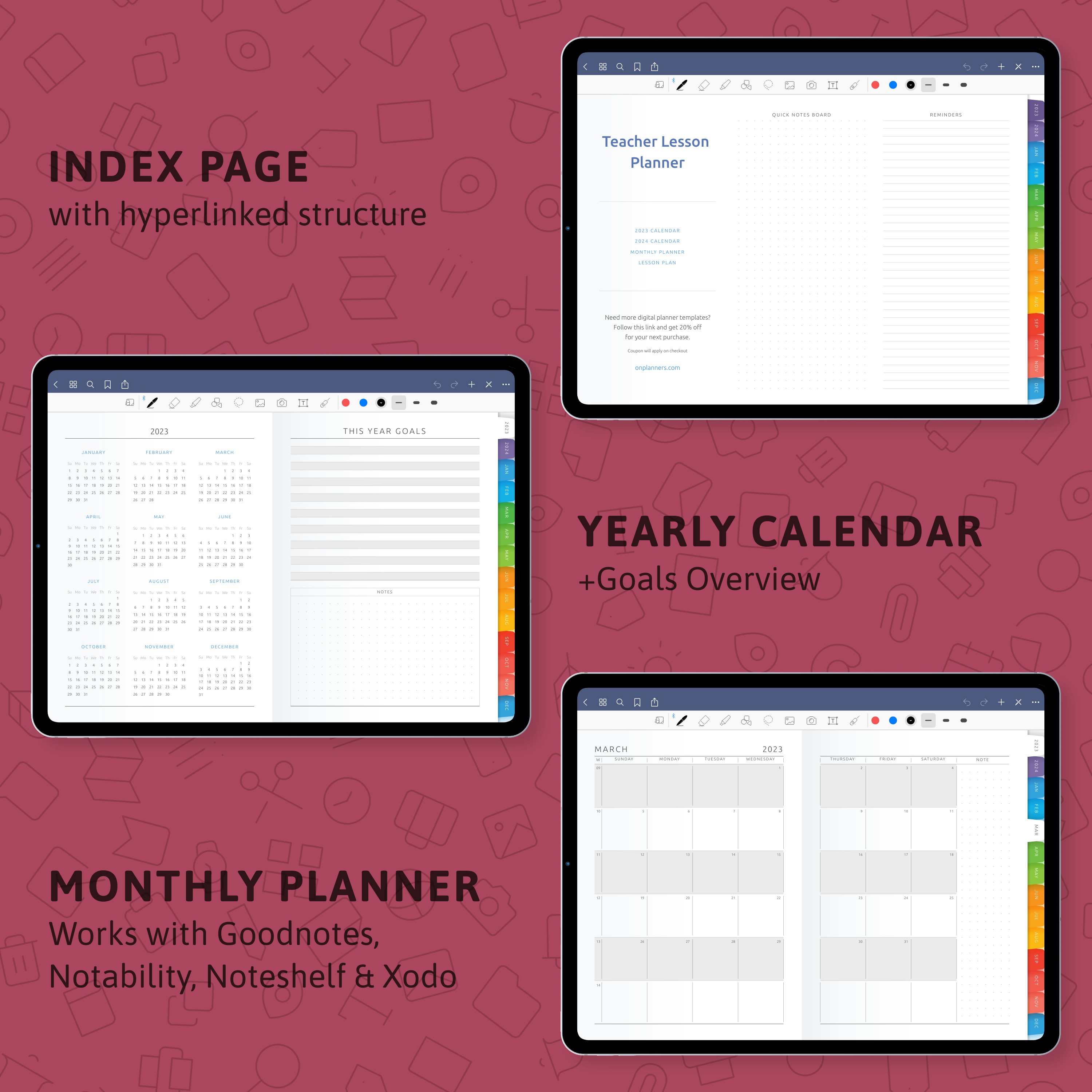 Digital Teacher Lesson Planner for handwriting apps - download for your ...