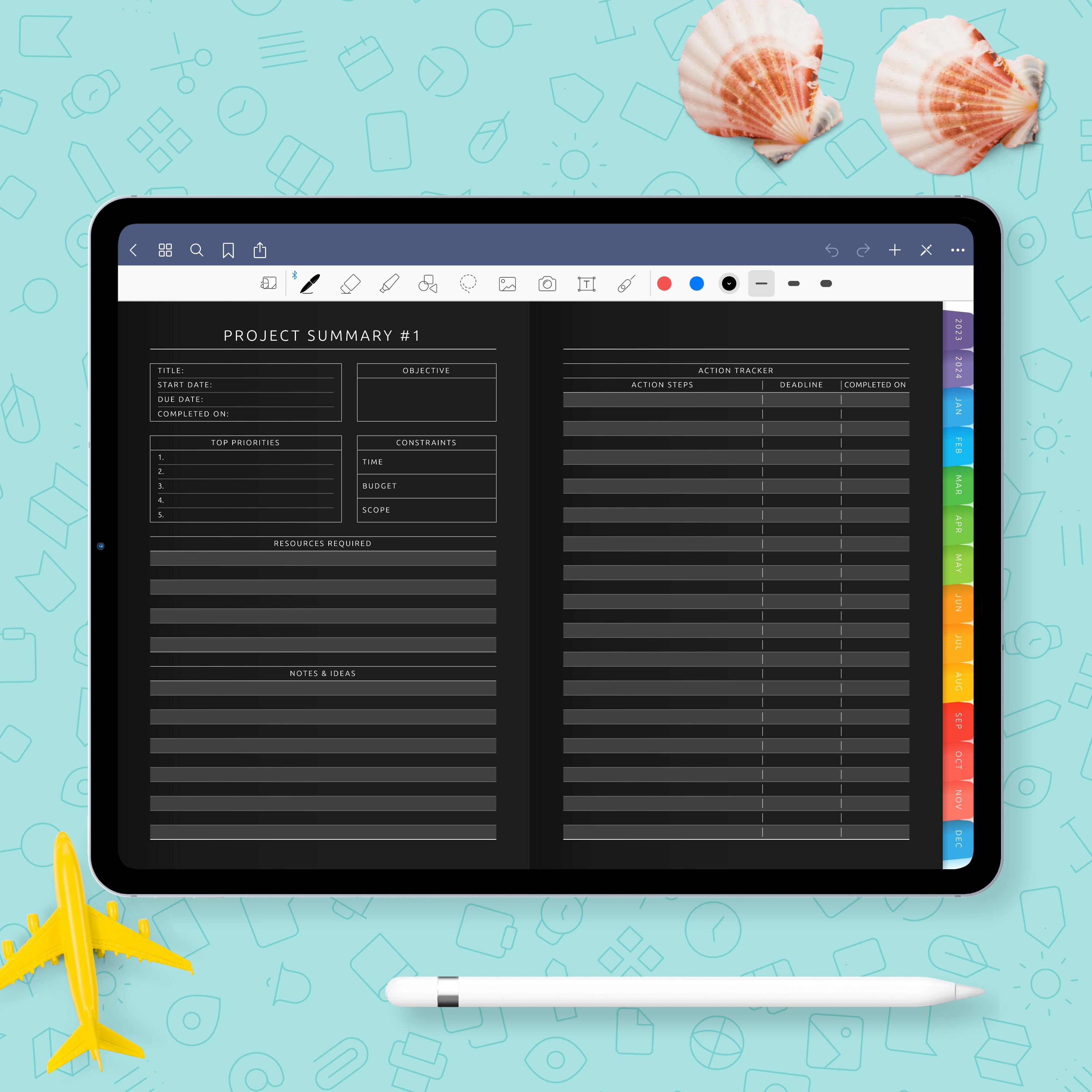 Digital Teacher Projects Planner PDF for: GoodNotes; Notability; iPad ...