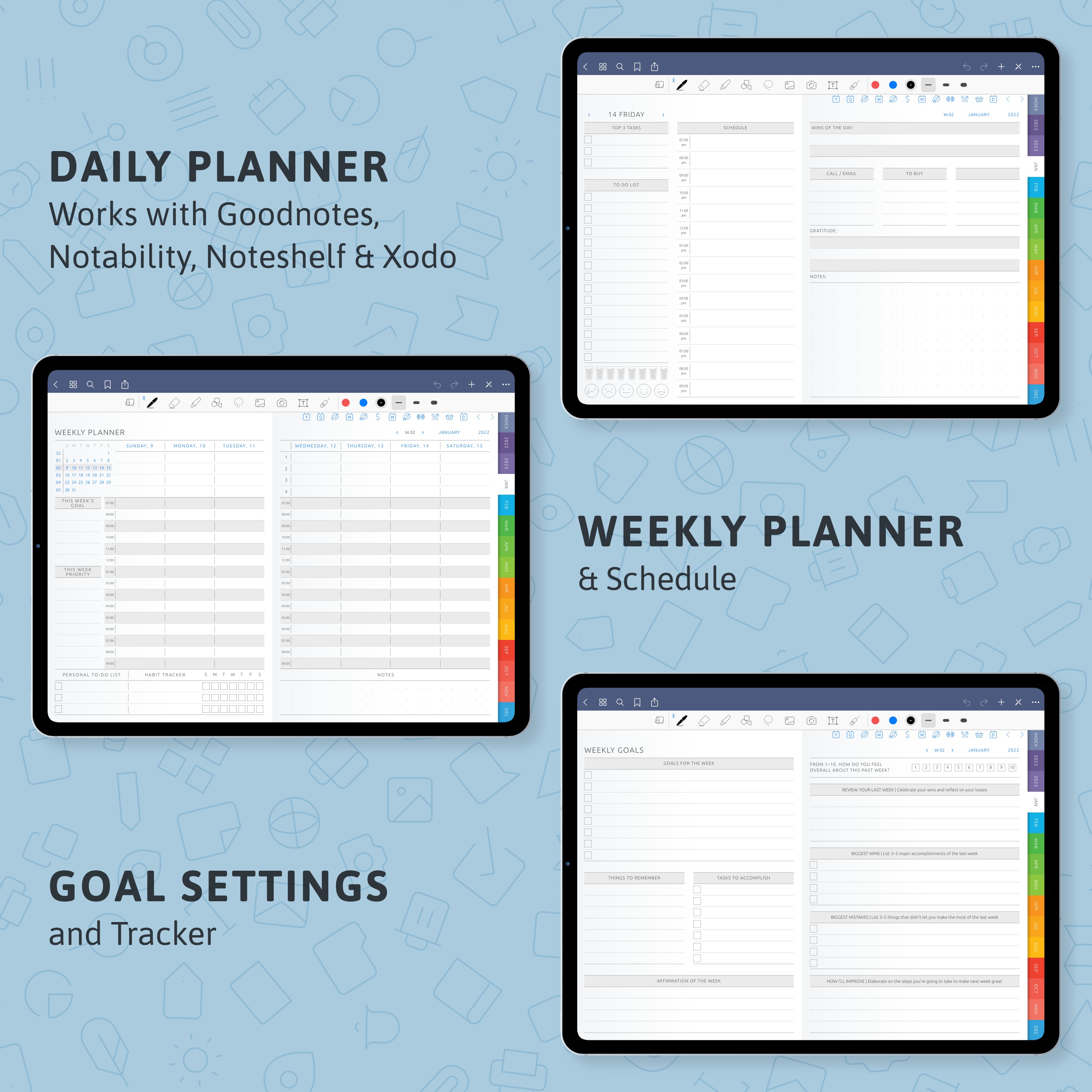 Digital Ultimate Planner for handwriting apps - download for your ...