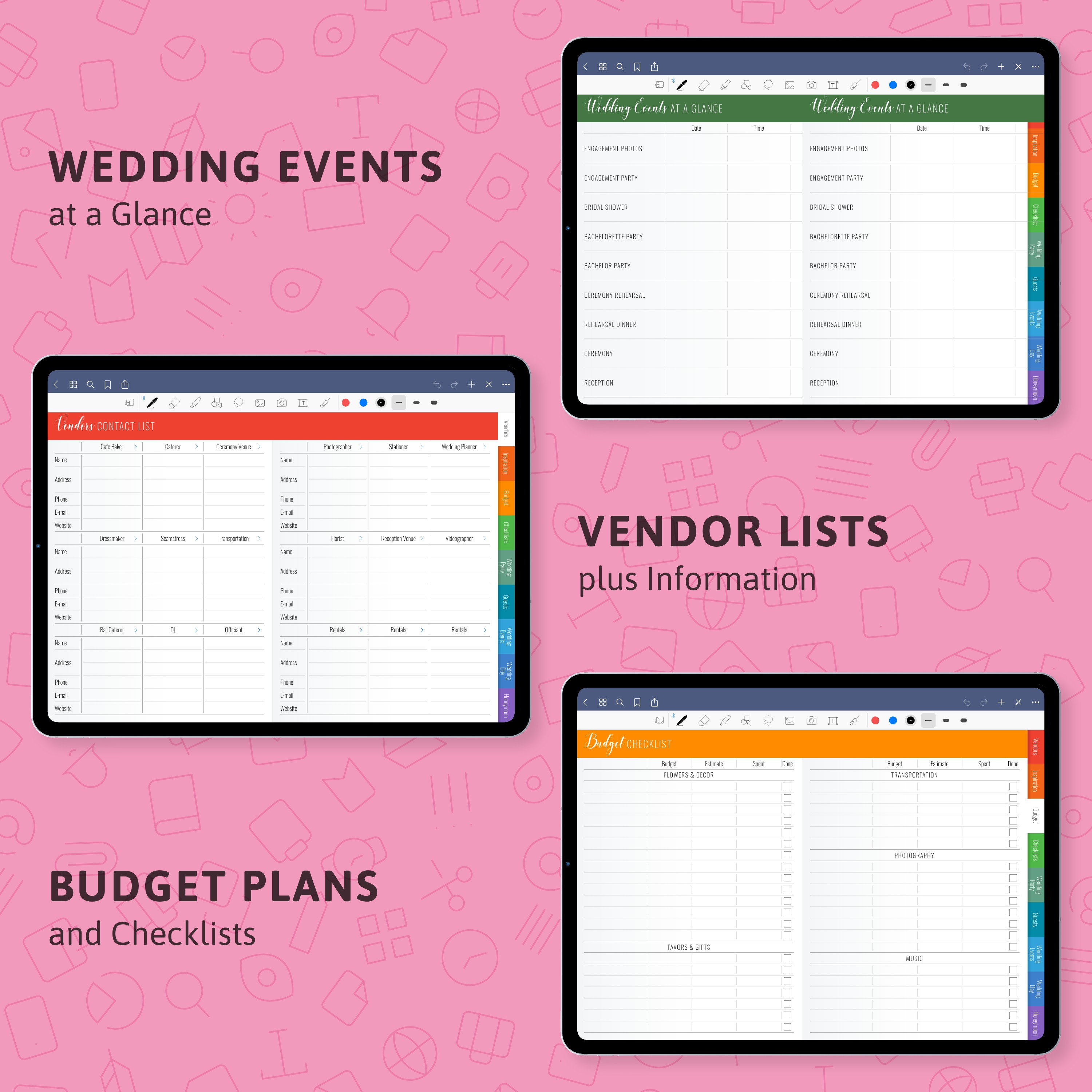 Digital Wedding Planner for handwriting apps - download for your device ...