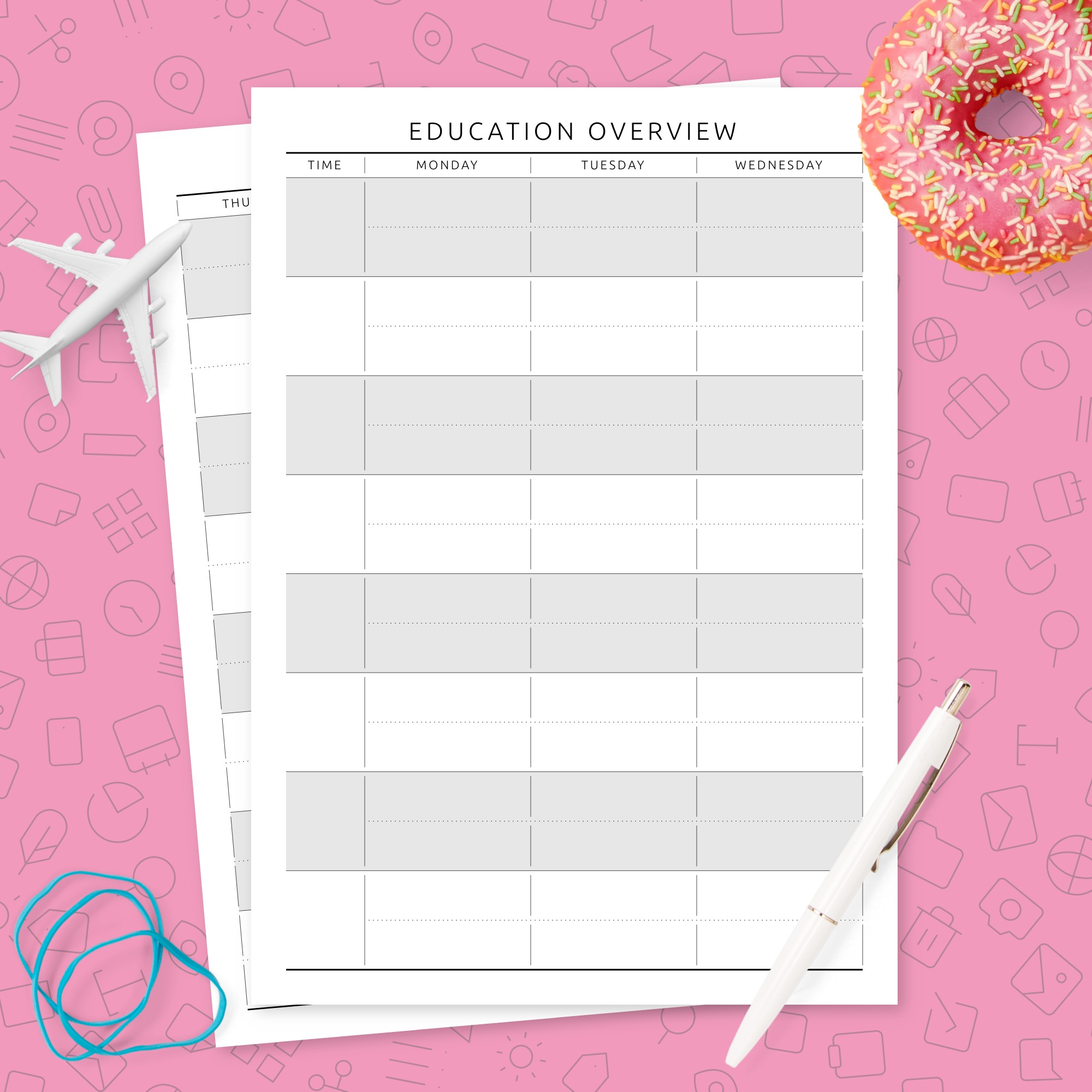 Education Timetable Template Template - Printable PDF