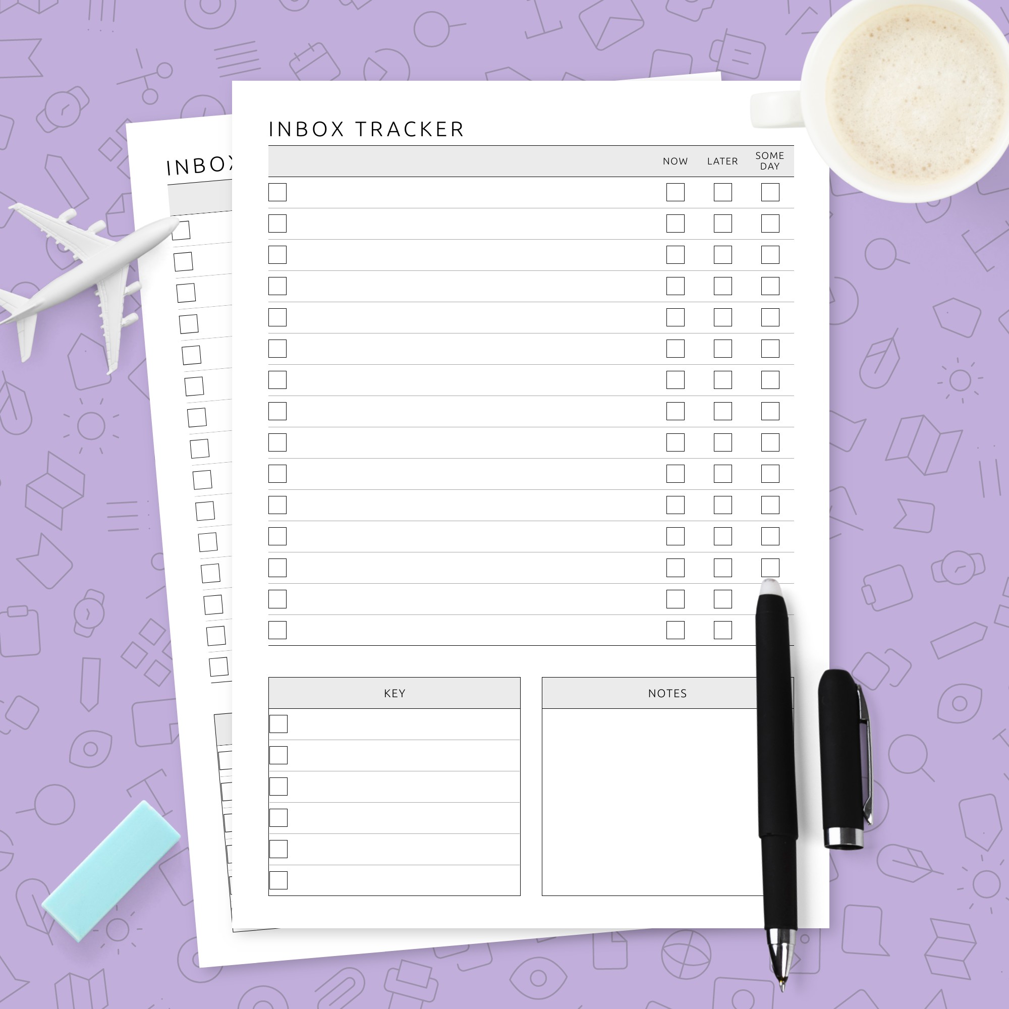 Formal Inbox Tracker Template Template - Printable PDF