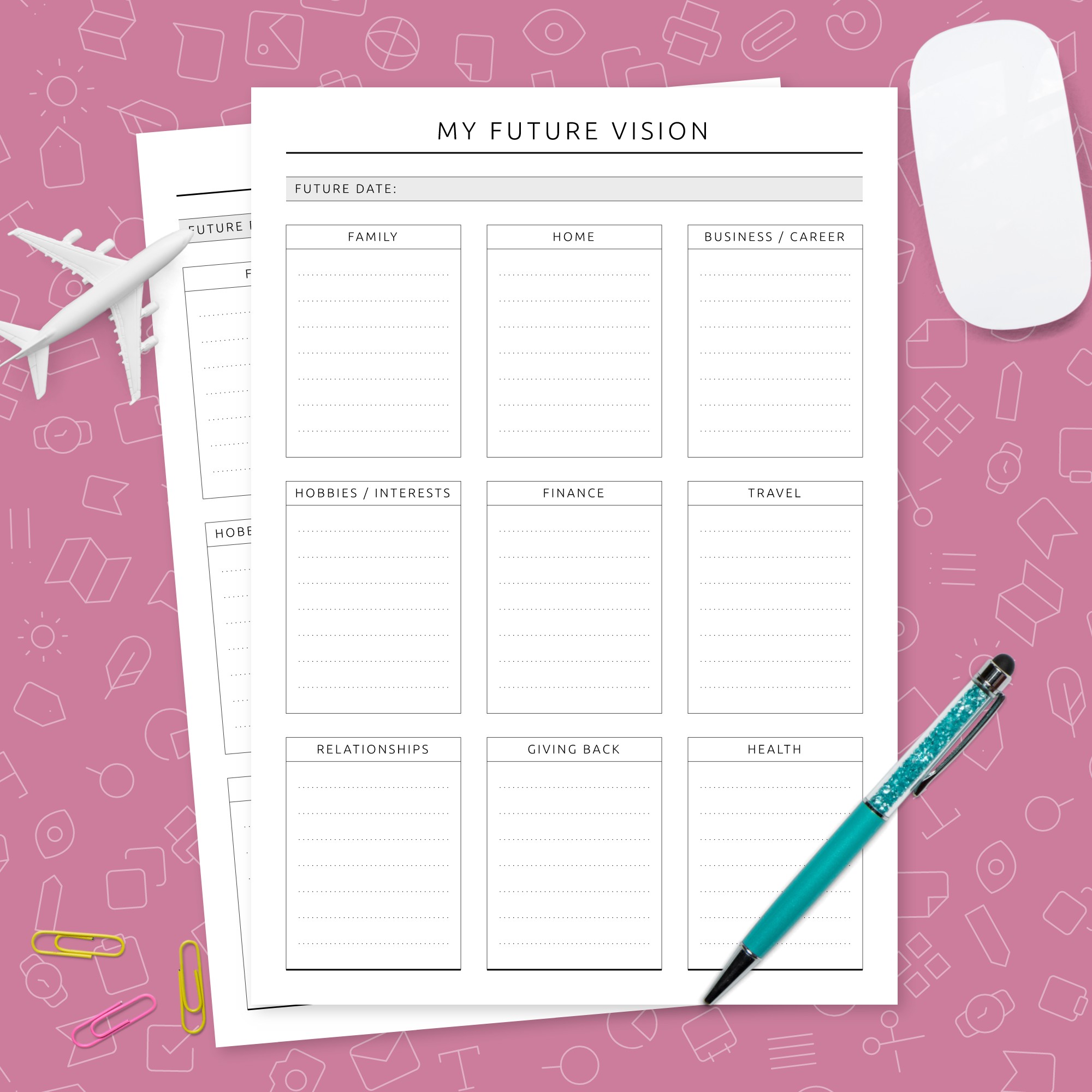 Formal My Future Vision Template - Download Printable PDF