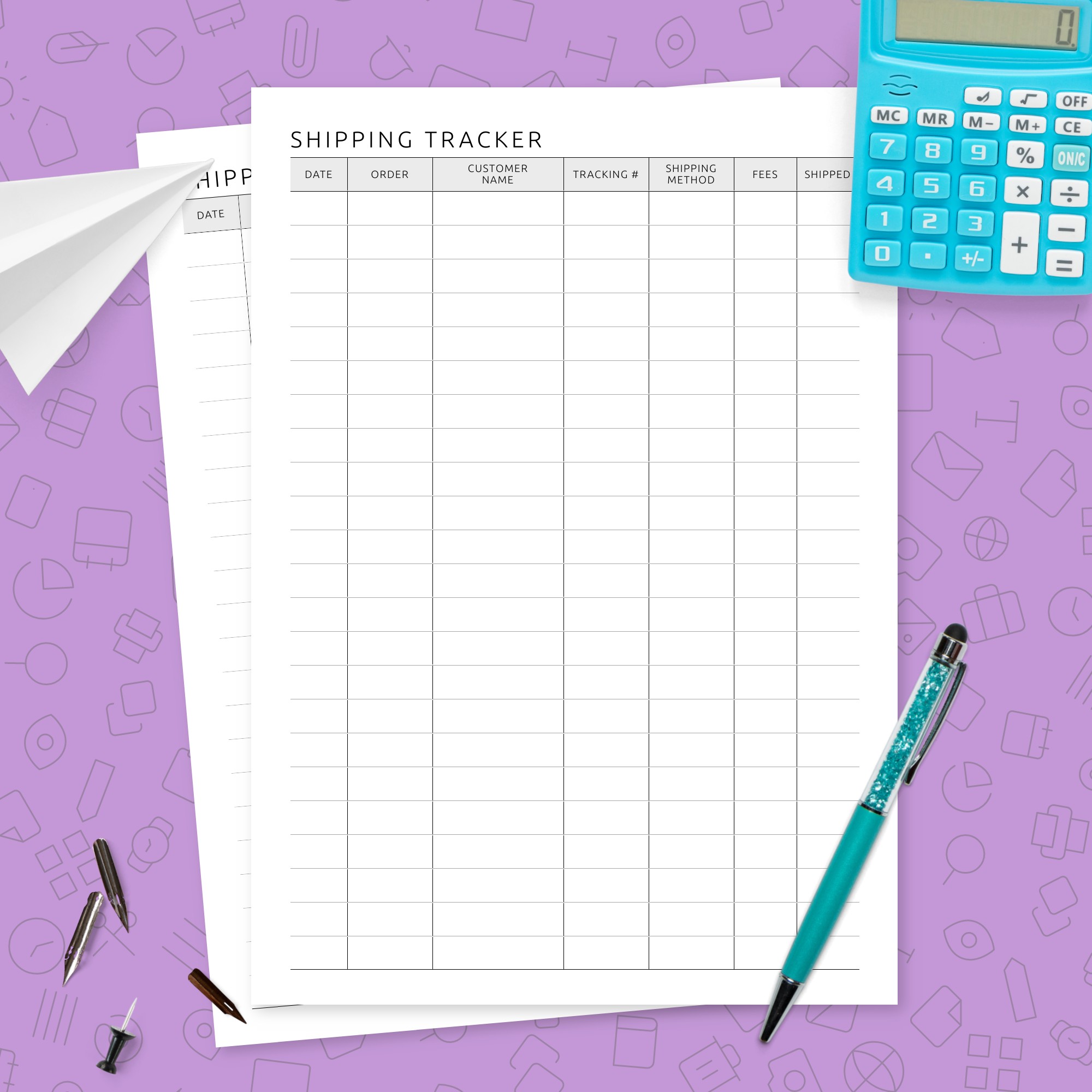 Formal Shipping Tracker Template Template - Printable PDF
