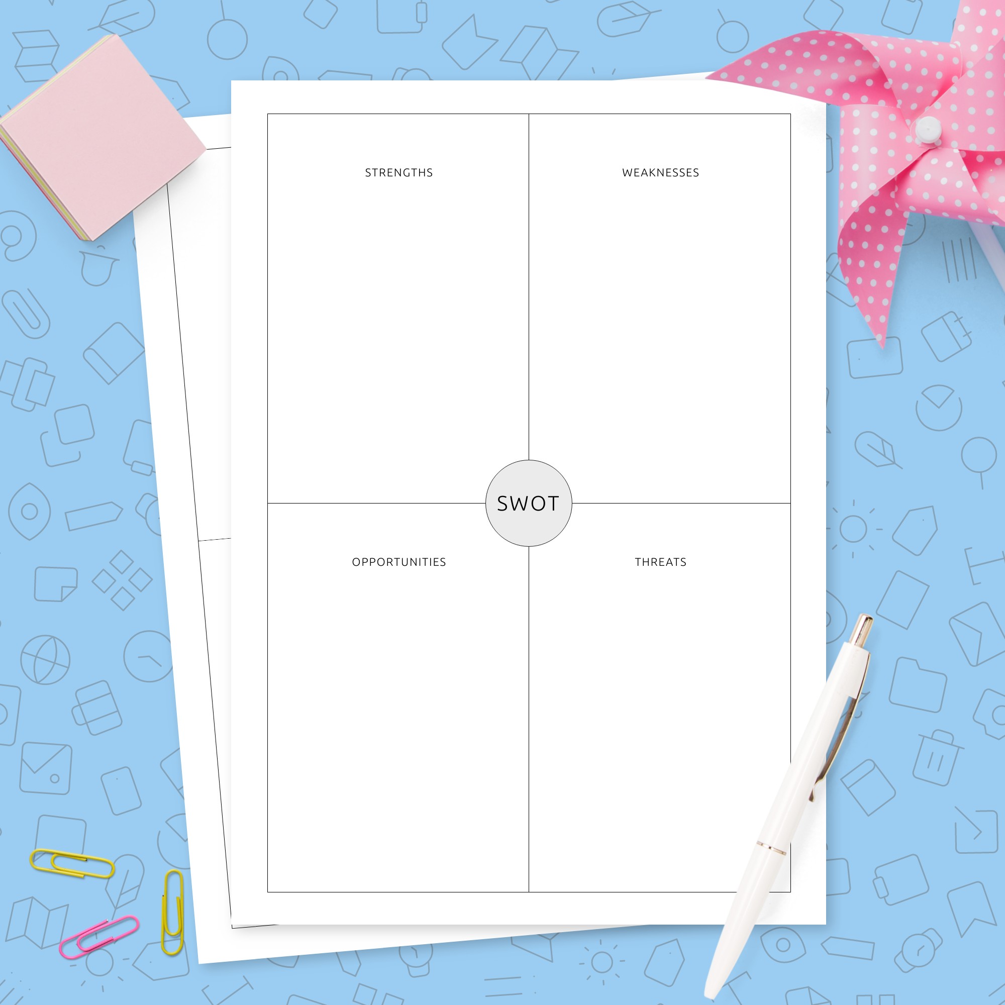 Formal SWOT Analysis Template Template - Printable PDF
