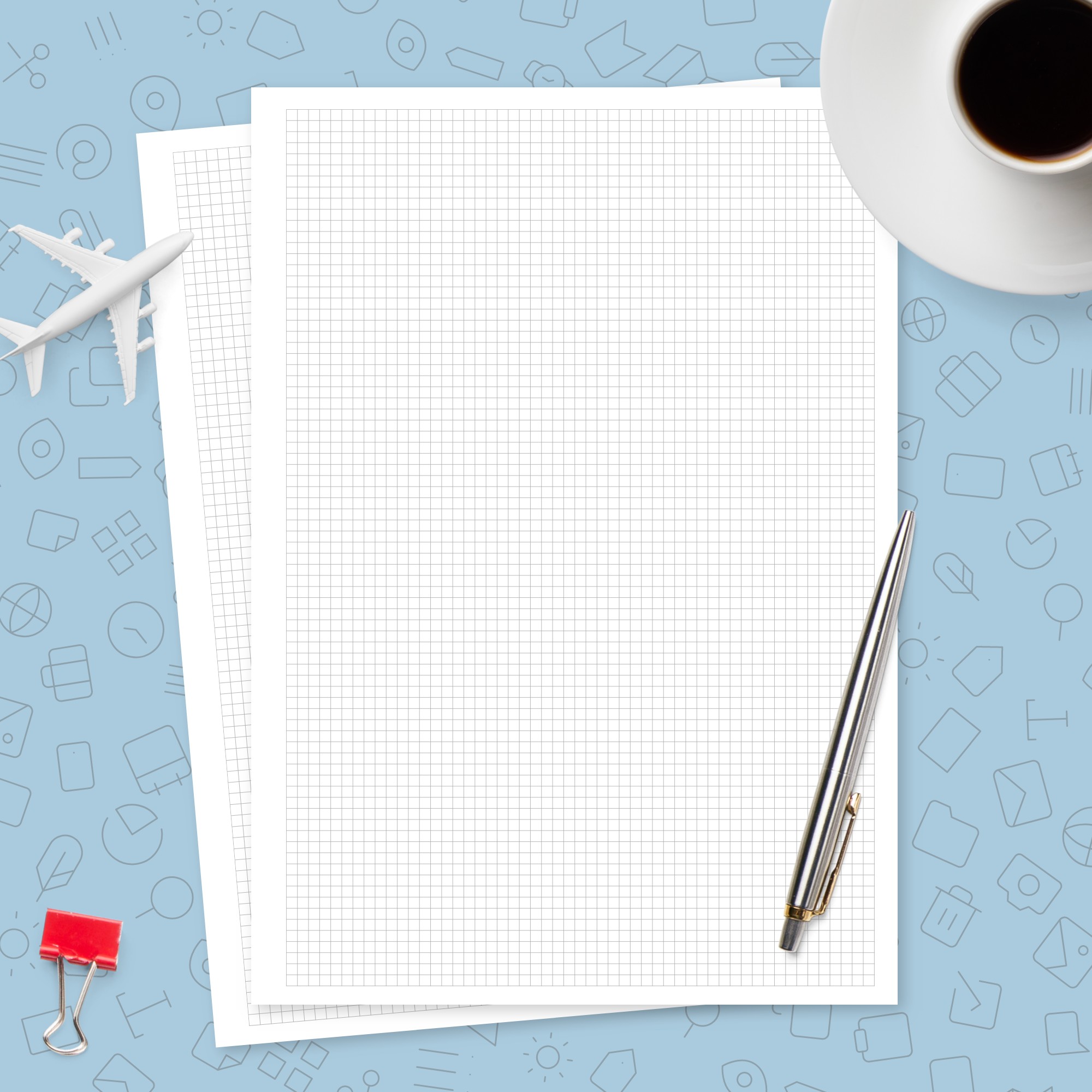 Graph Paper 10 Squares Per Inch Template - Printable PDF