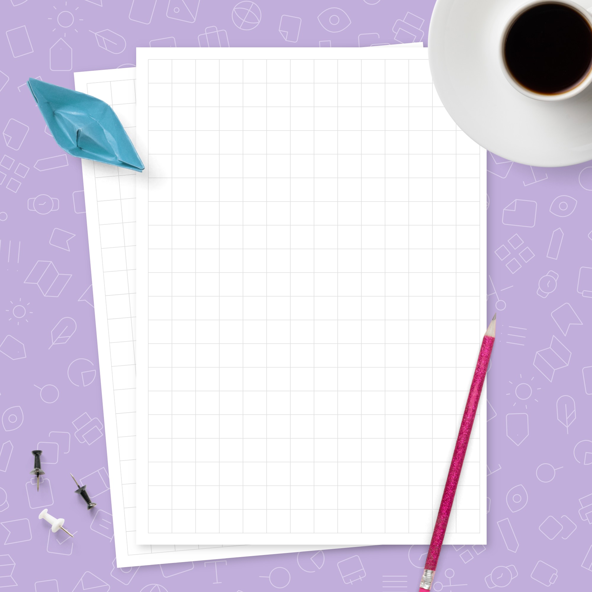 Graph Paper 1cm Square Template - Printable PDF