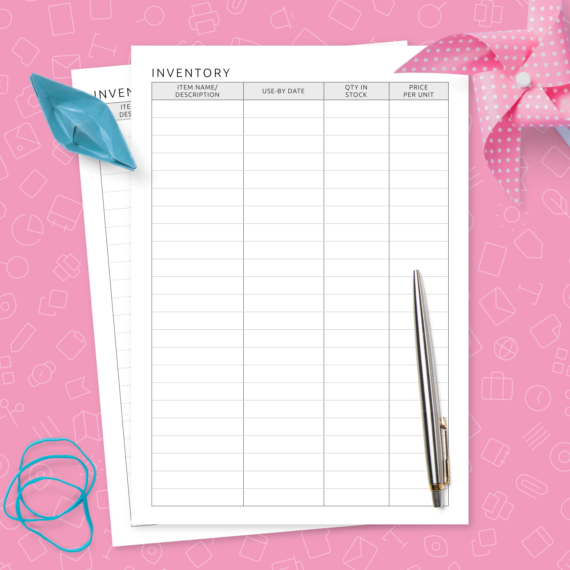 Inventory Template Template - Printable PDF