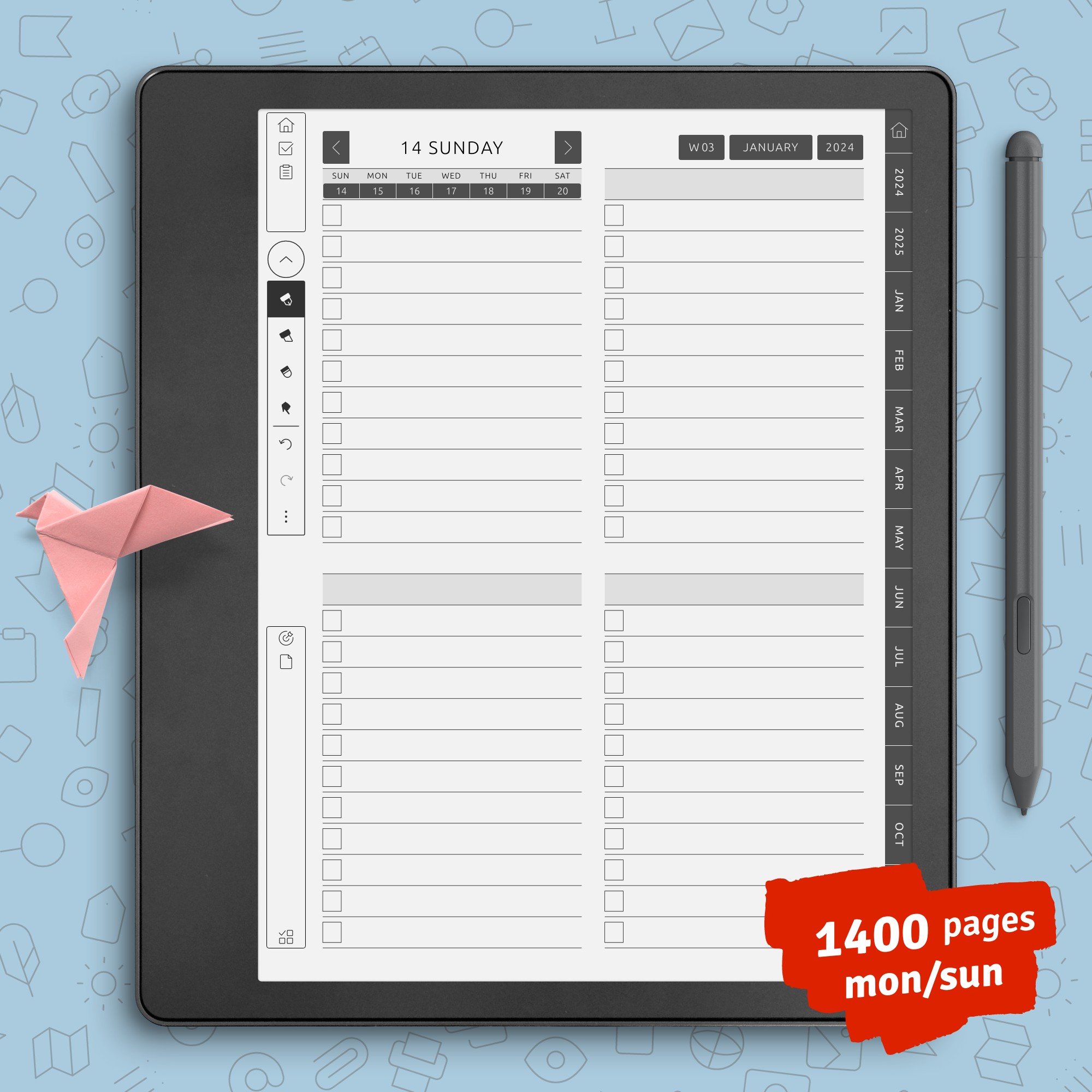 Download Customizable Kindle Scribe To-Do List