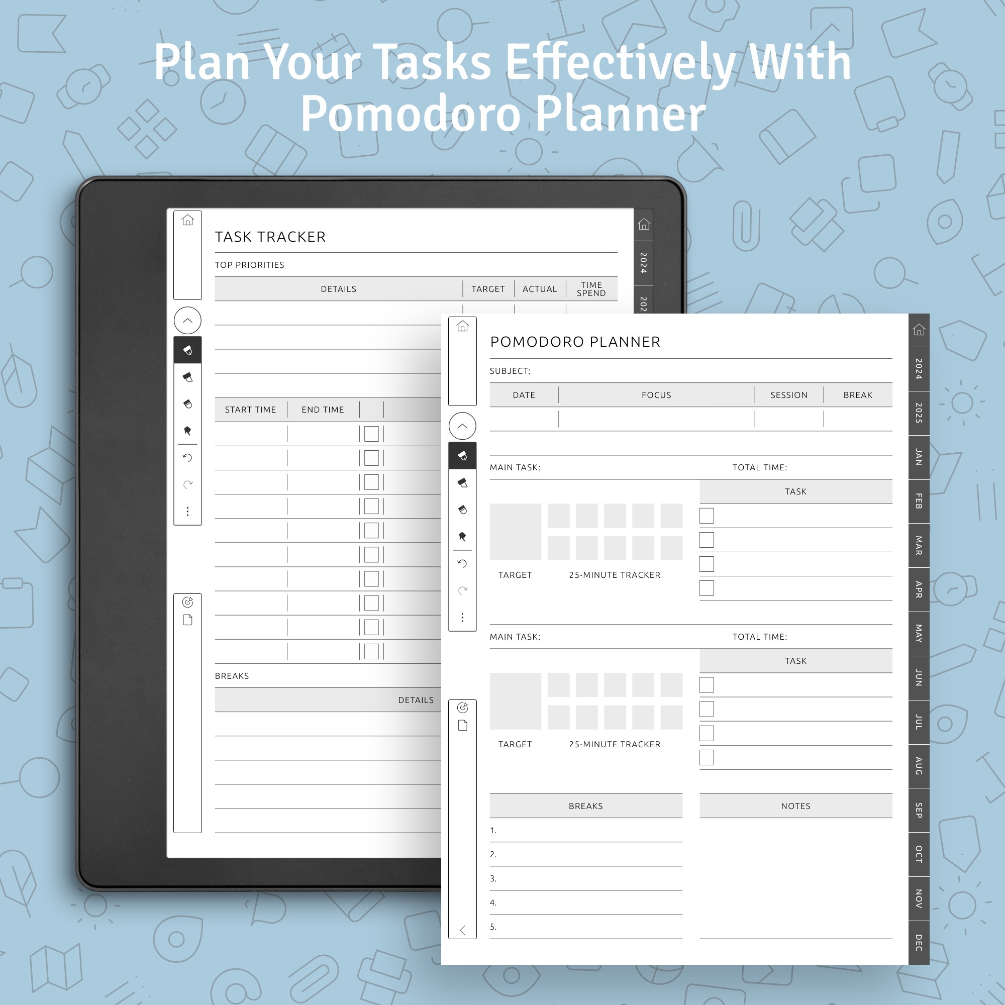 Download Customizable Kindle Scribe Productivity Planner