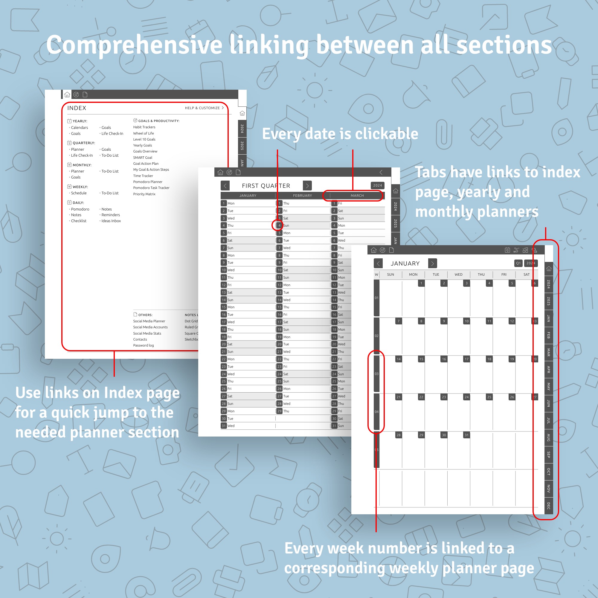 Download Customizable Kindle Scribe Productivity Planner