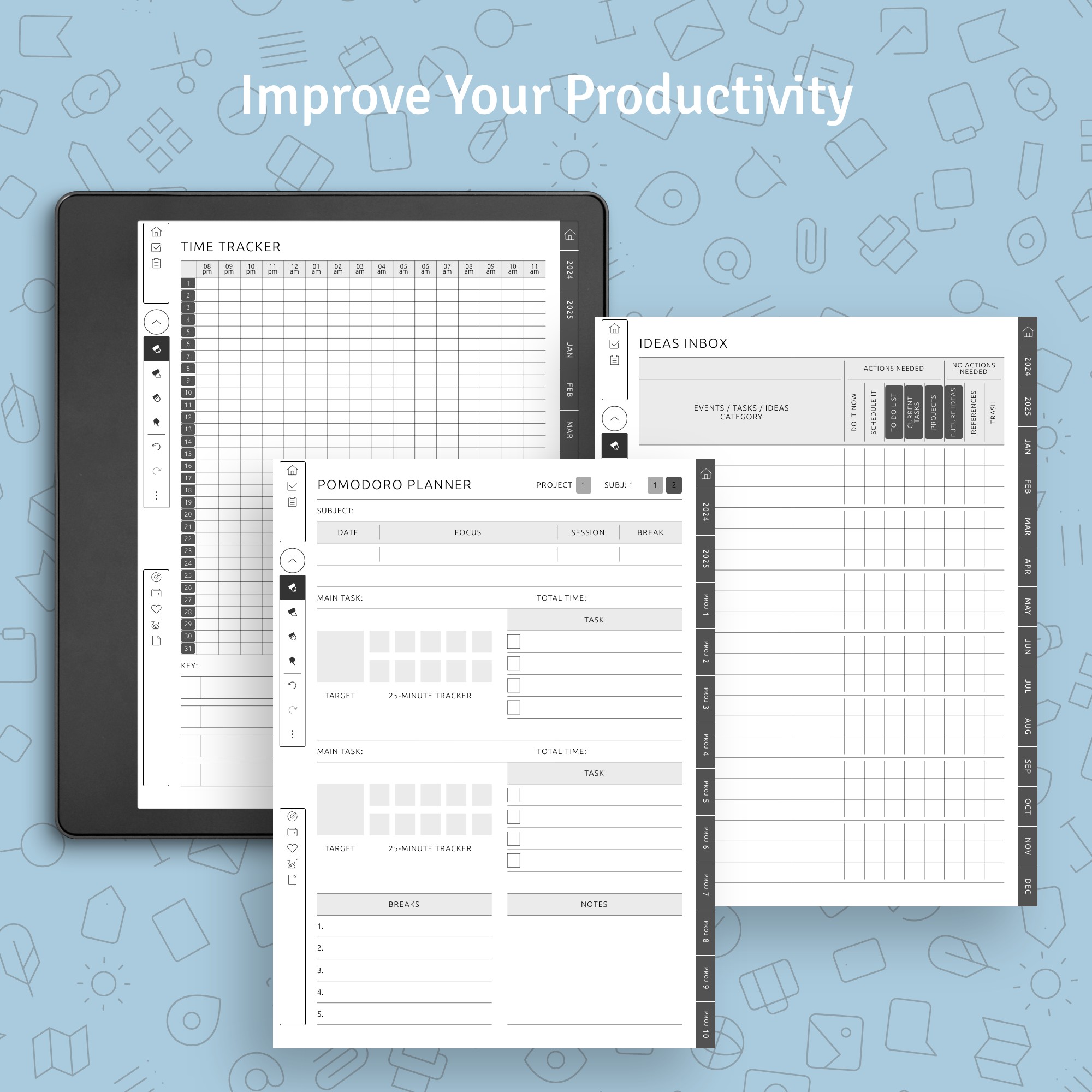 Download Customizable Kindle Scribe Weekly Planner