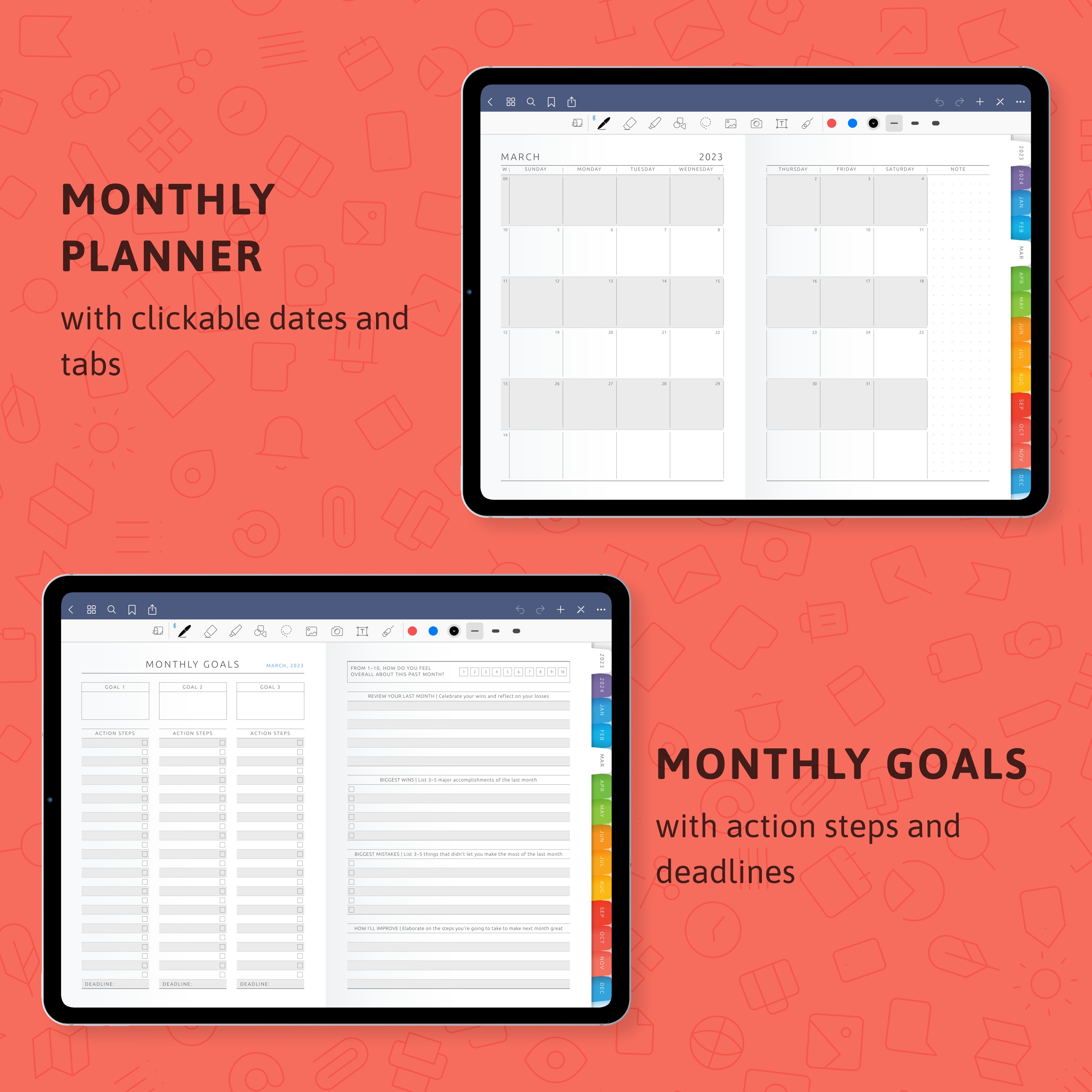 Digital Future Goals Planner Template for: GoodNotes; Notability; iPad ...