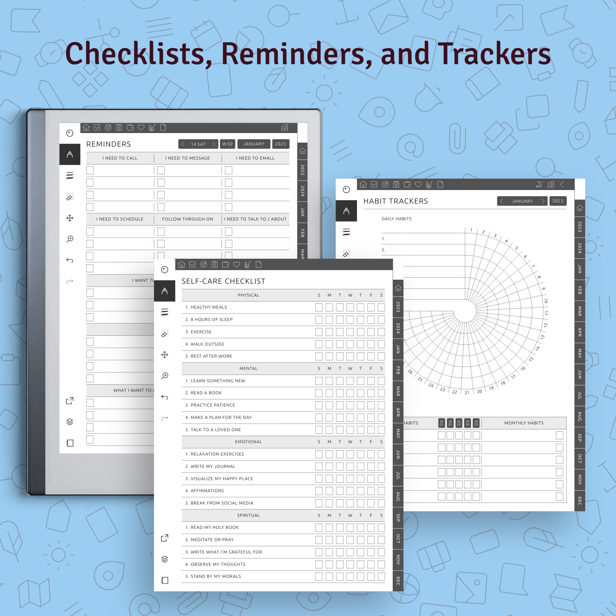 Download 2025 - 2026 reMarkable Daily Planner Hyperlinked PDF