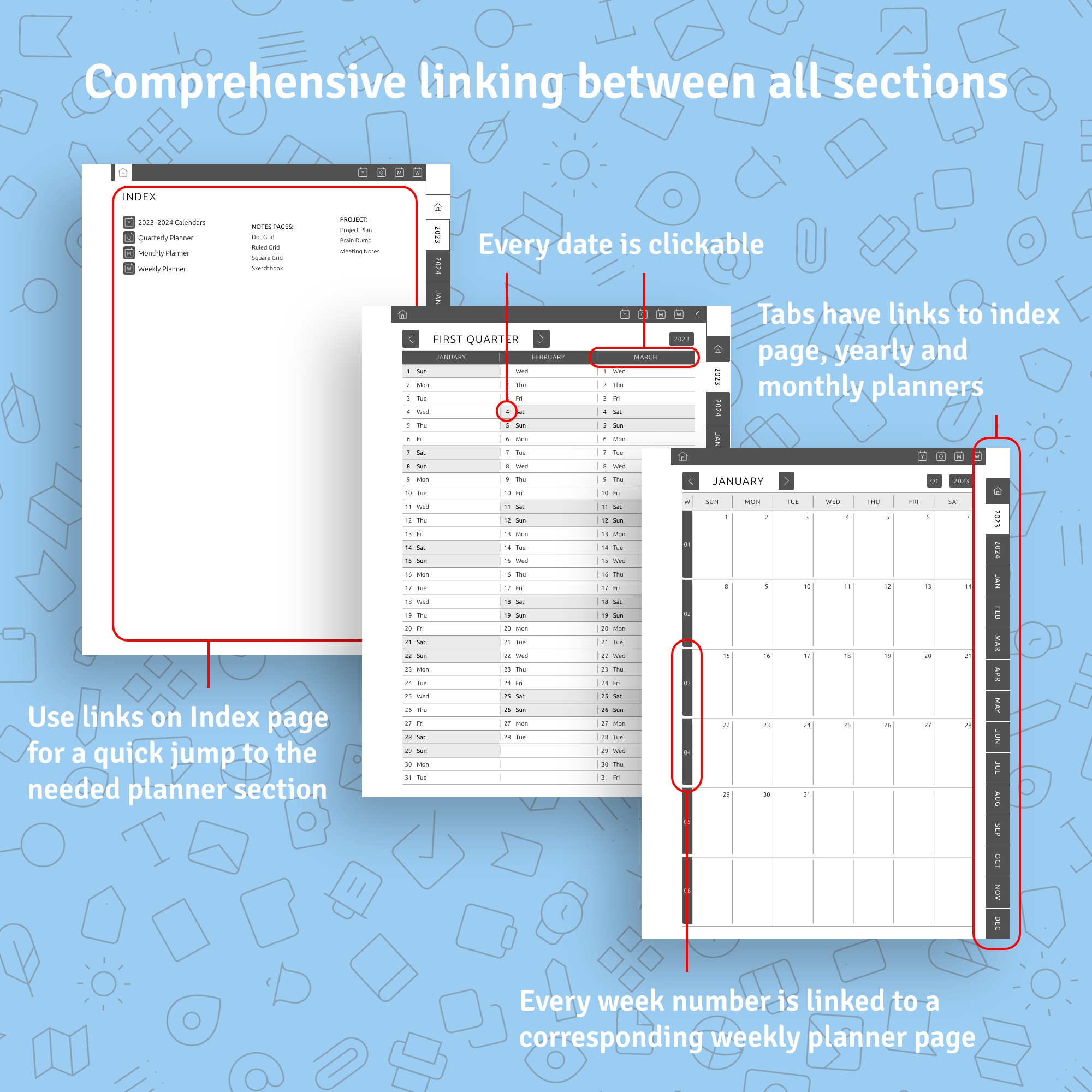 Download 2025 - 2026 reMarkable Project Planner Hyperlinked PDF