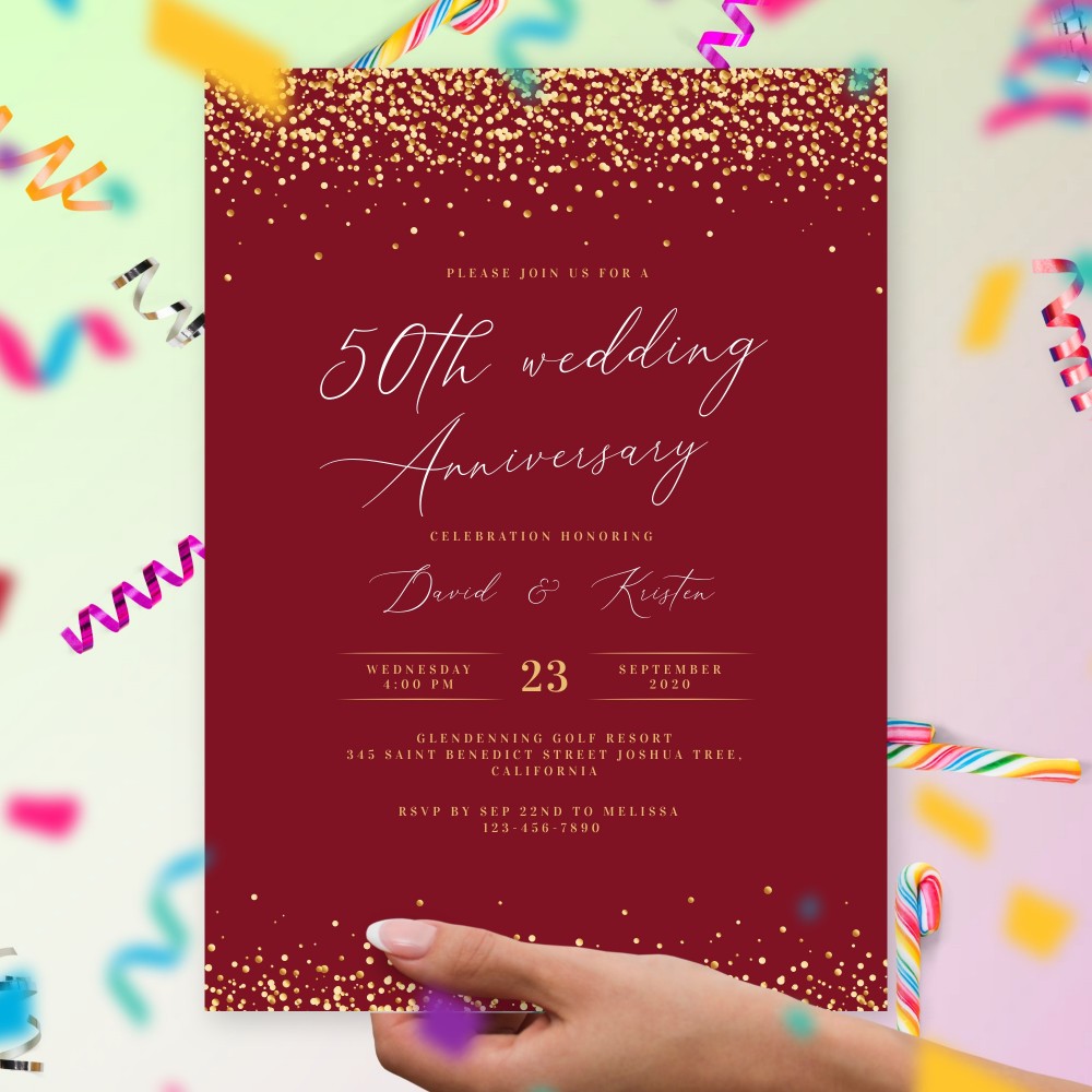 Anniversary Invitations Customize Get Digital Or Printed