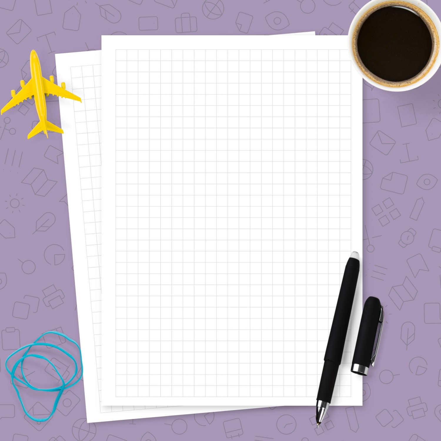1/4 inch Graph Paper Printable Template - Printable PDF