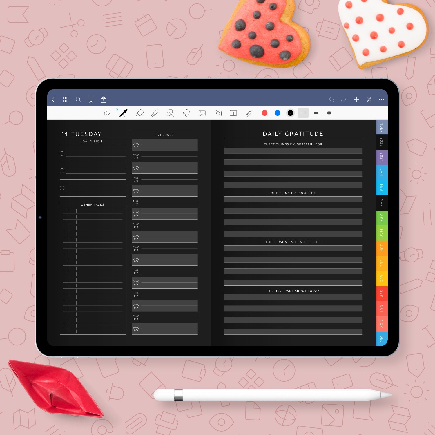 Digital Daily Gratitude Planner PDF for: GoodNotes; Notability; iPad ...