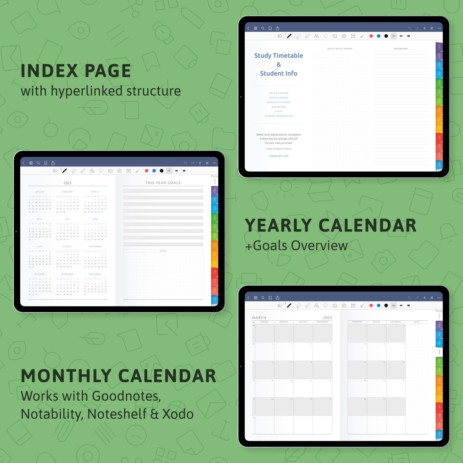 Digital Study Timetable Template for: GoodNotes; Notability; iPad; Android Digital Study Timetable Template for: GoodNotes; Notability; iPad; Android