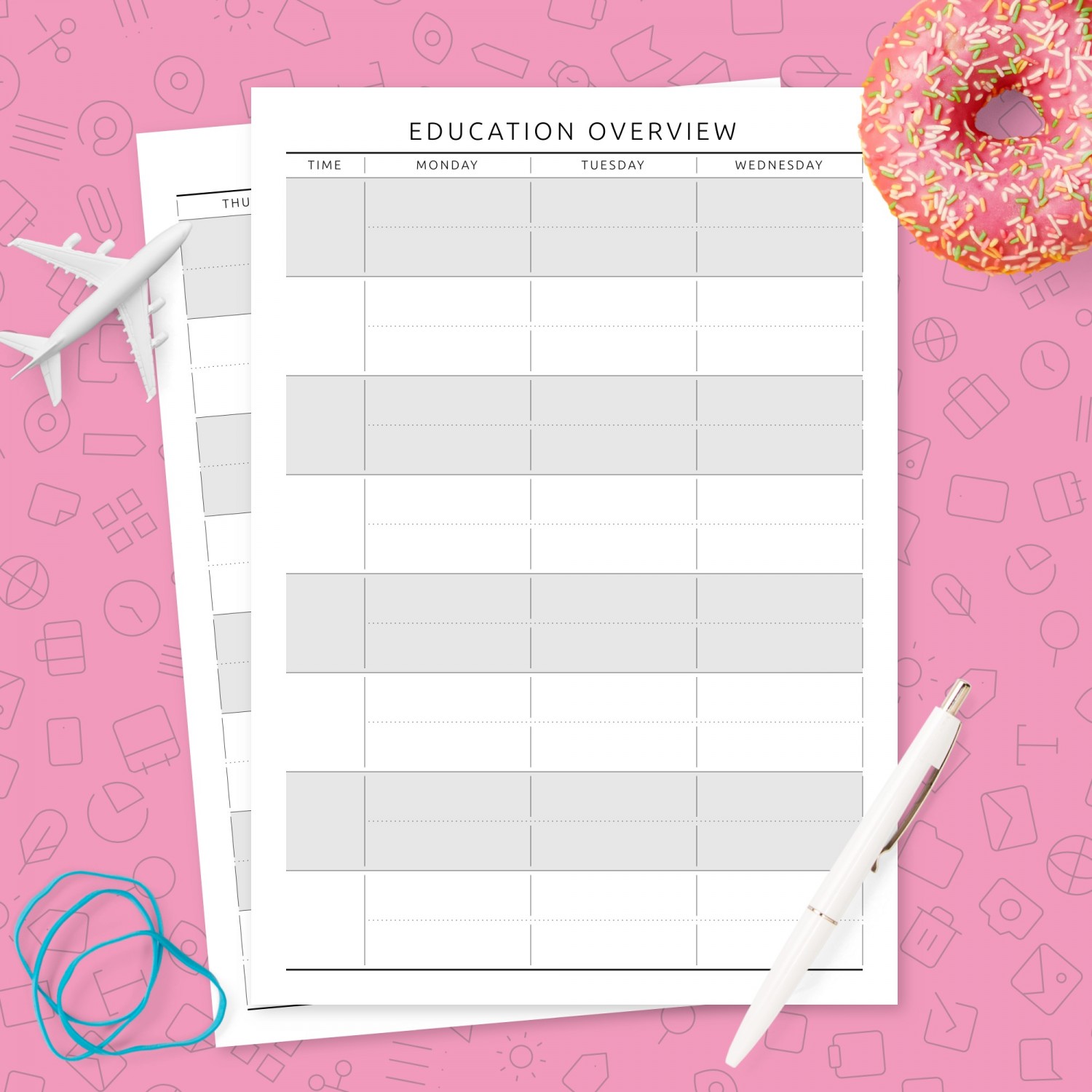 Education Timetable Template Template - Printable PDF