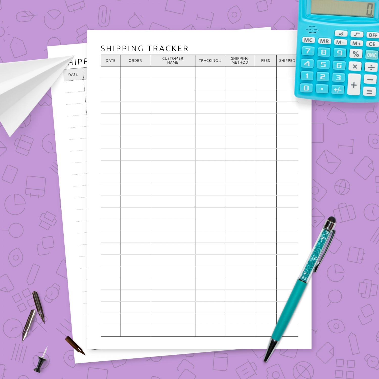 Formal Shipping Tracker Template Template - Printable PDF