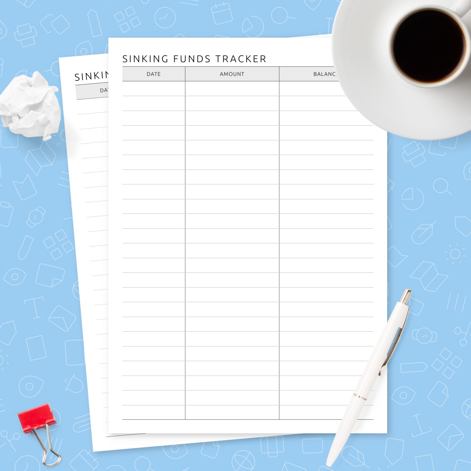 Formal Sinking Funds Tracker Template Template - Printable PDF
