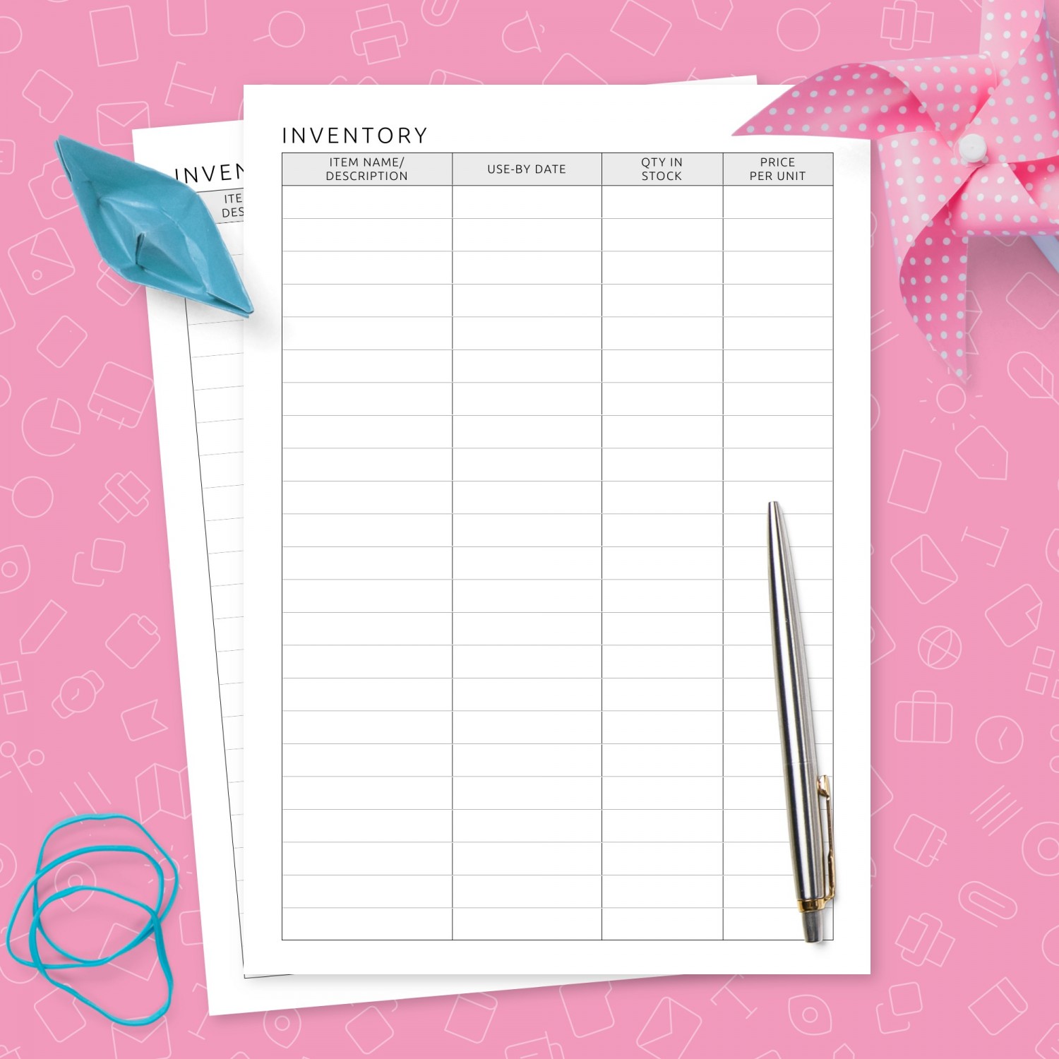 Inventory Template Template - Printable PDF