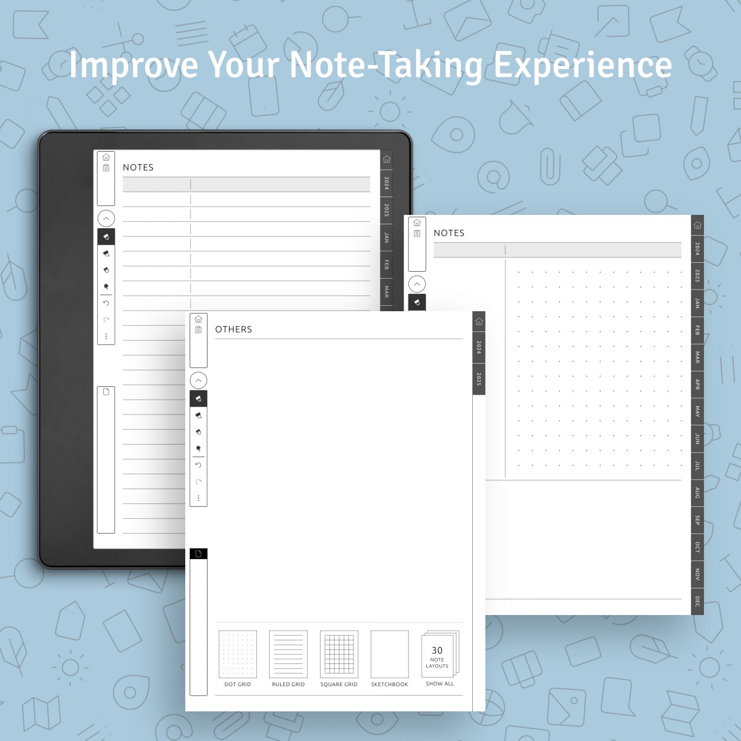 Download Customizable Bullet Journal for Kindle Scribe