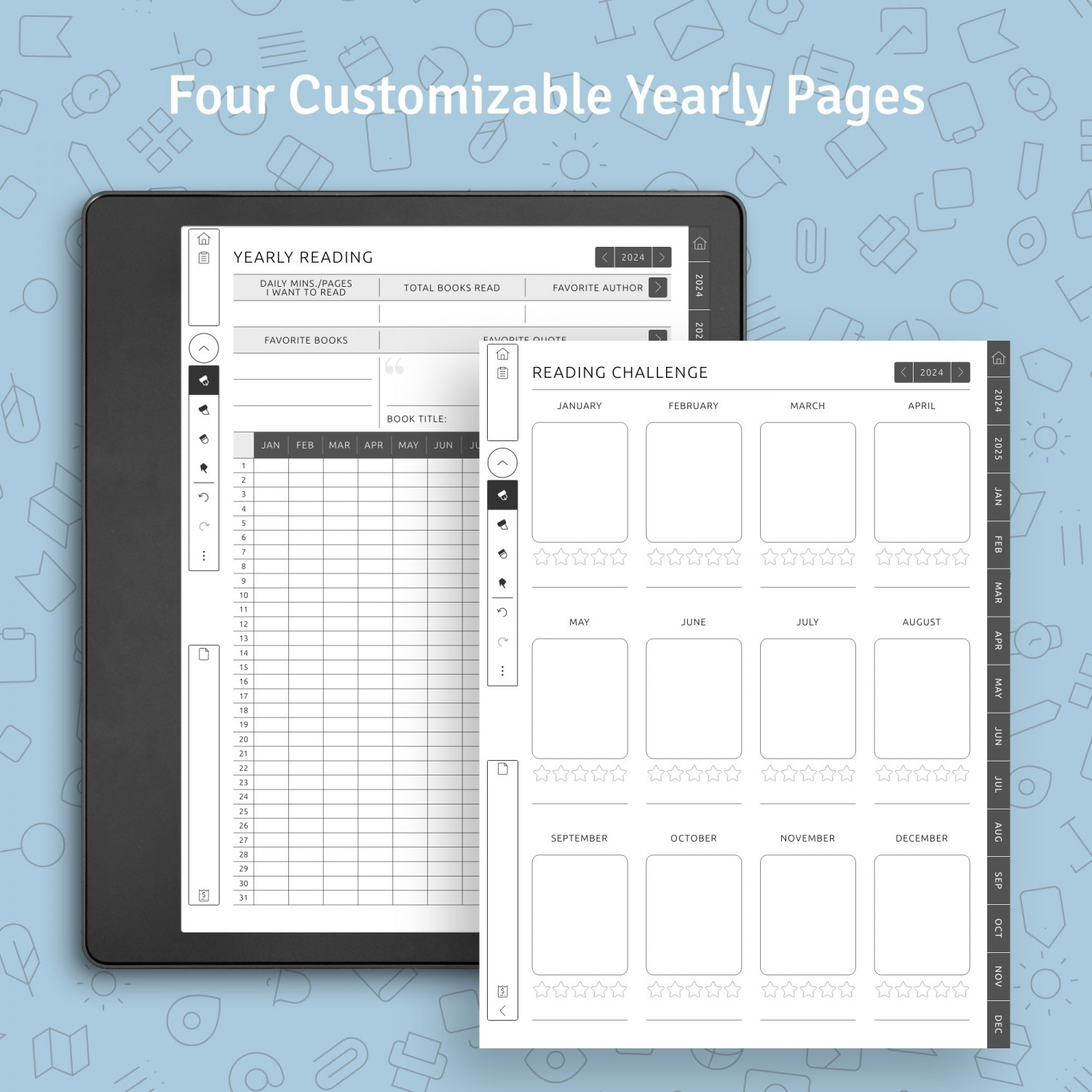 Download Customizable Reading Journal for Kindle Scribe