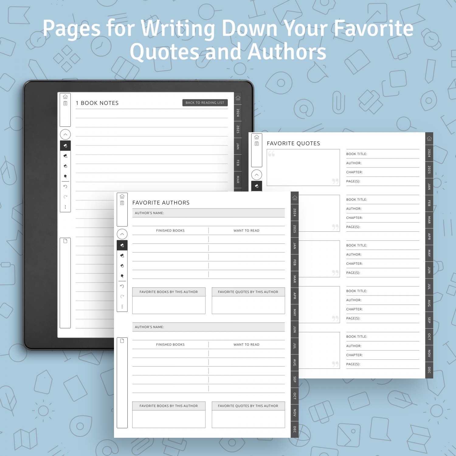 Download Customizable Reading Journal for Kindle Scribe