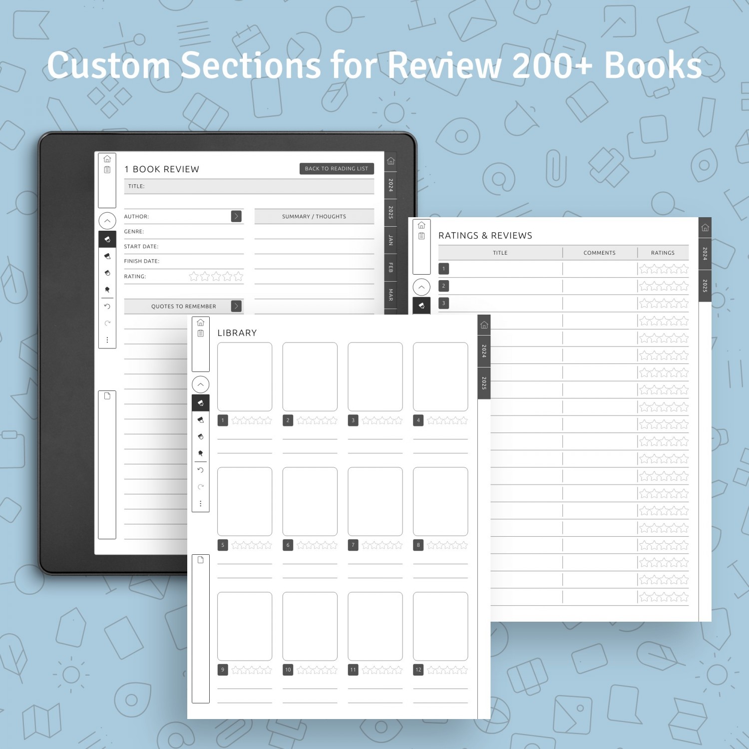 Download Customizable Reading Journal for Kindle Scribe
