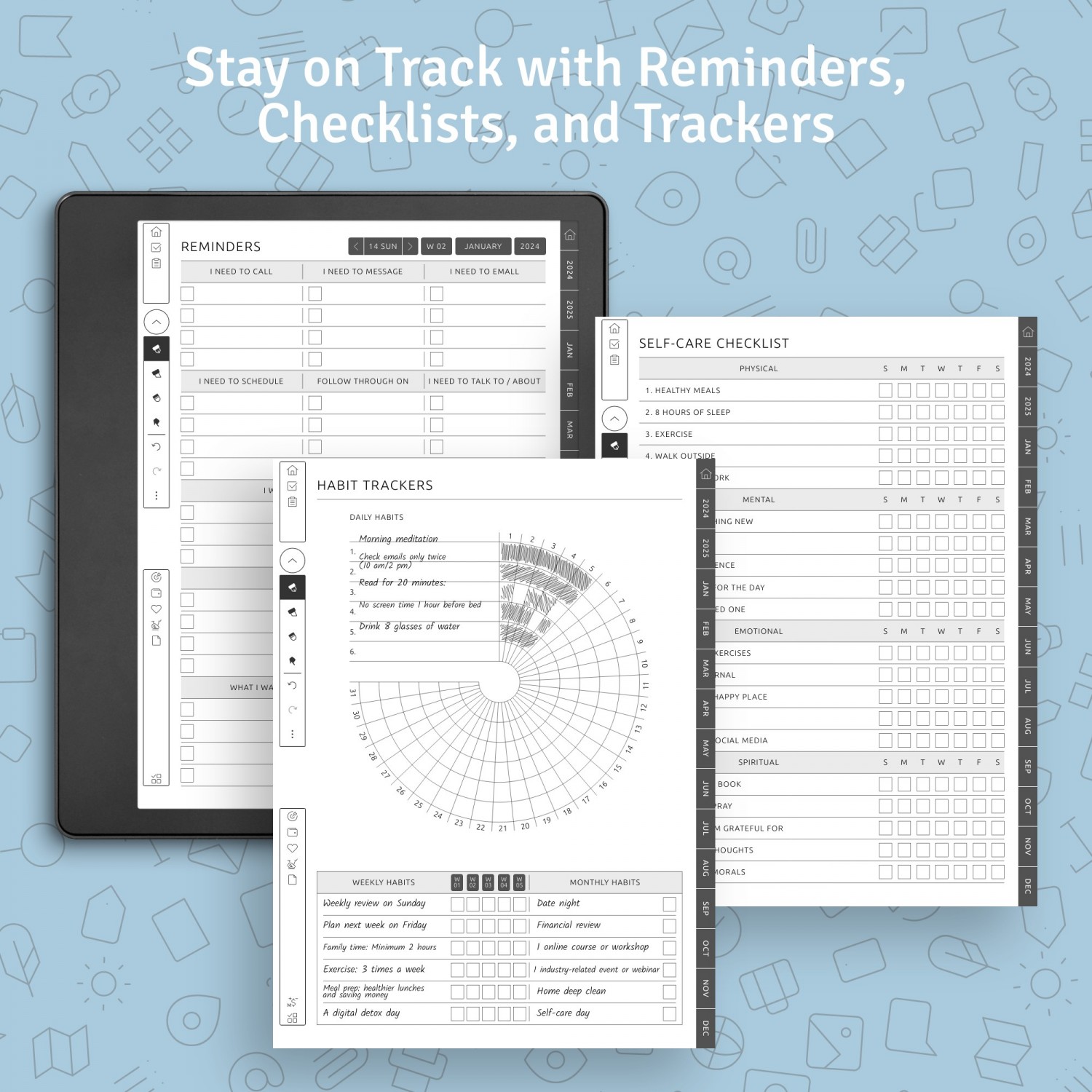 Download Customizable Kindle Scribe Ultimate Planner