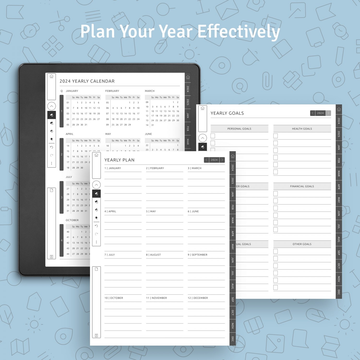 Download Customizable Kindle Scribe Weekly Journal