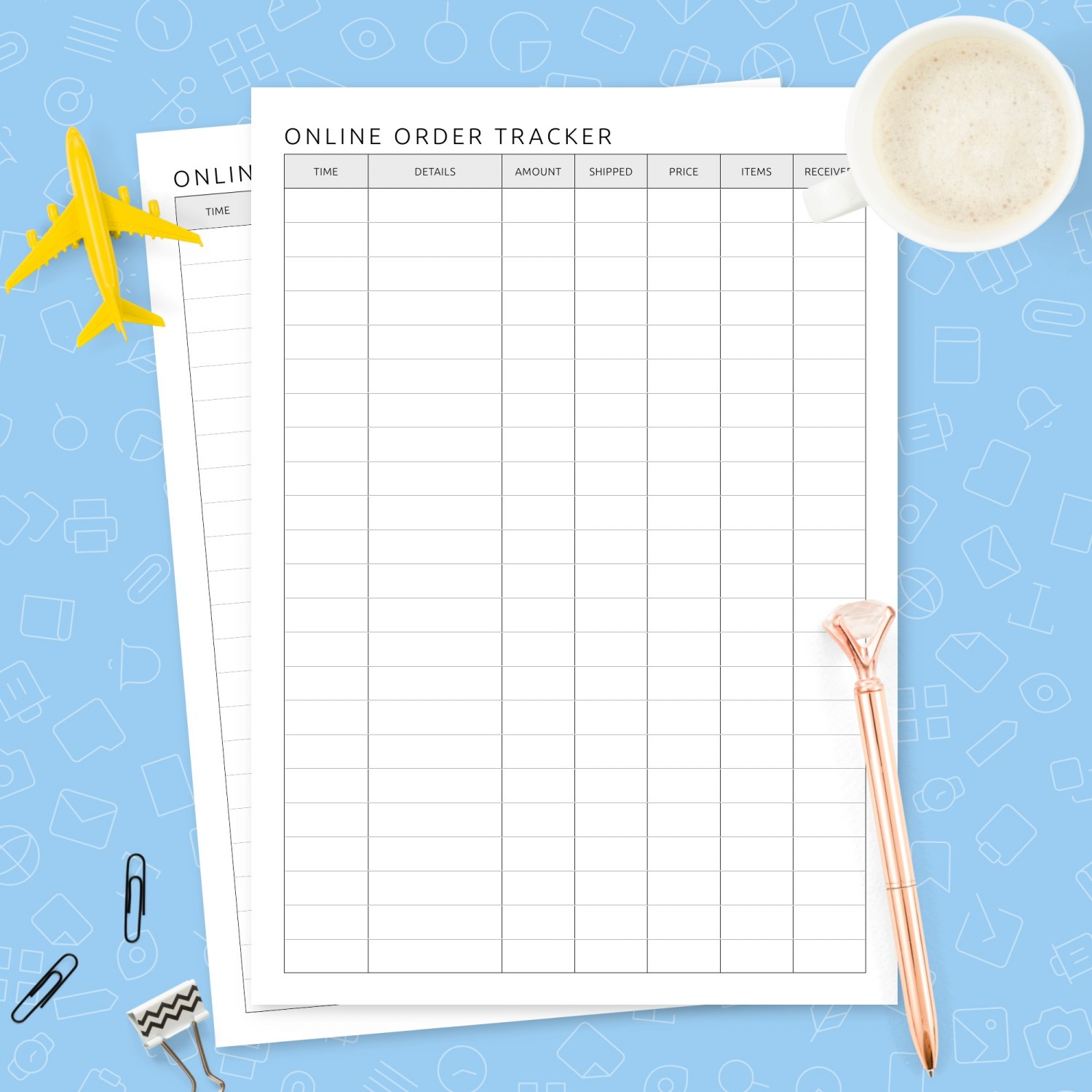 Online Order Tracker Template Template - Printable PDF