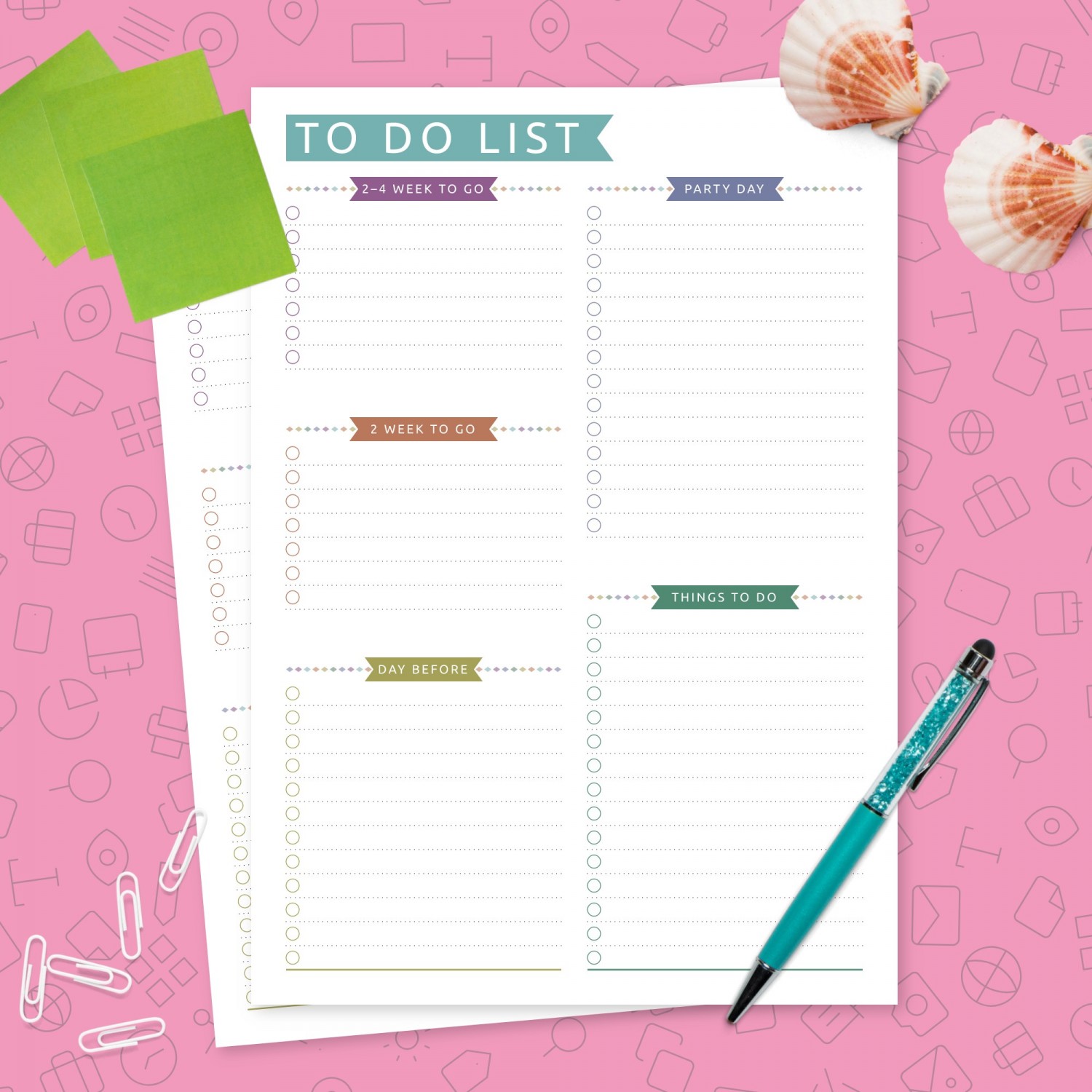 Party To Do List Casual Style Template Printable PDF party-to-do-list-casual-style-template-printable-pdf