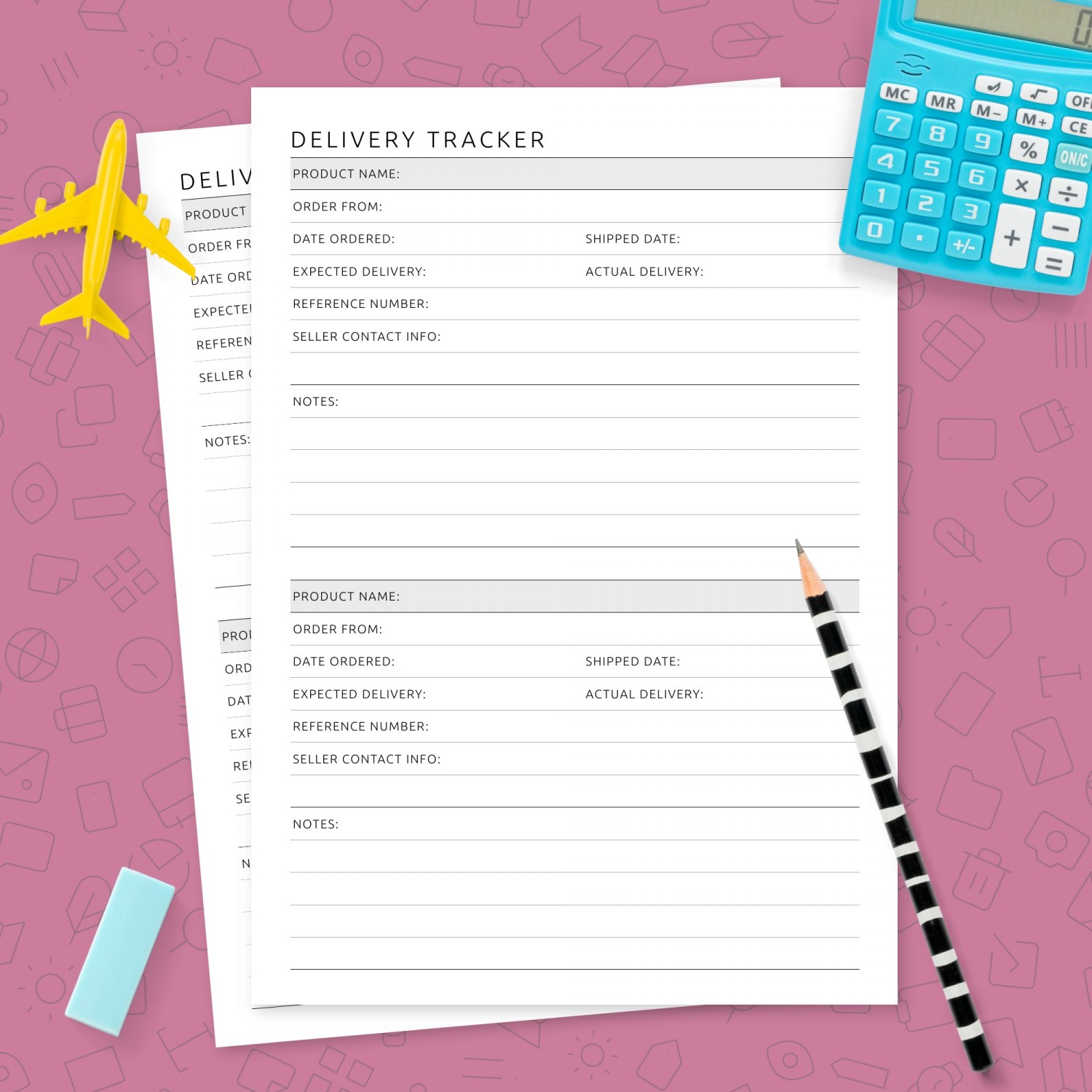 Product Delivery Tracker Template Template - Printable PDF