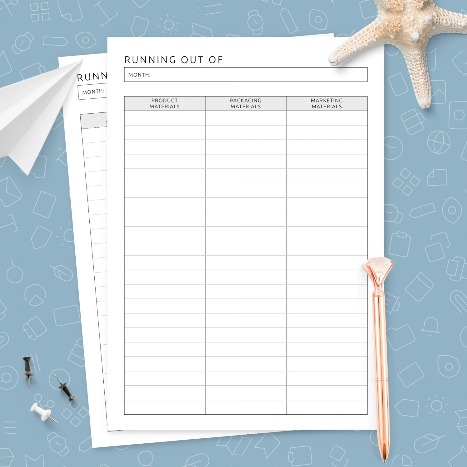 Running Out Of Template Template - Printable PDF