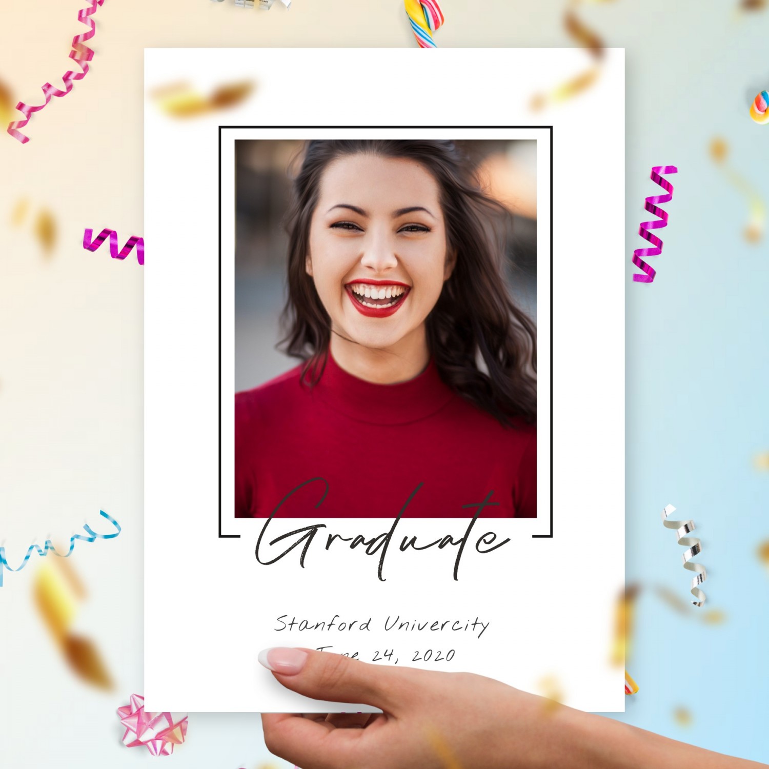 Simple Graduation Announcement Template Online Maker