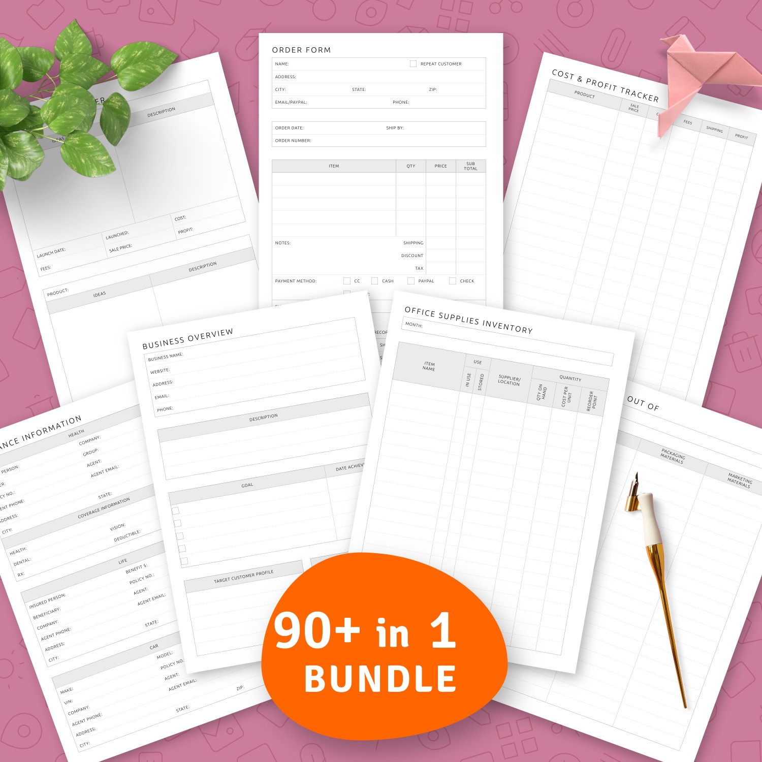 Small Business Planner Ultimate Bundle Template - Printable PDF
