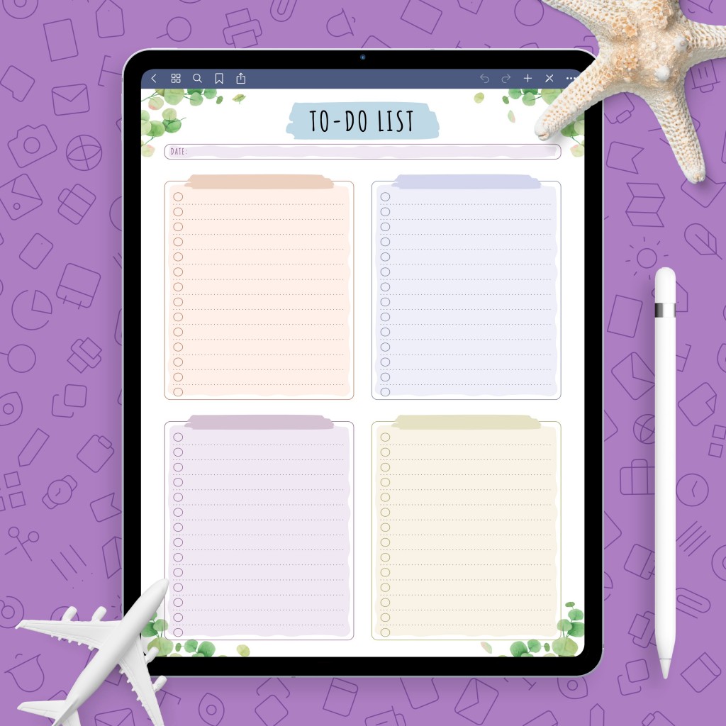 Botanical Daily To Do List Template - Download Printable PDF
