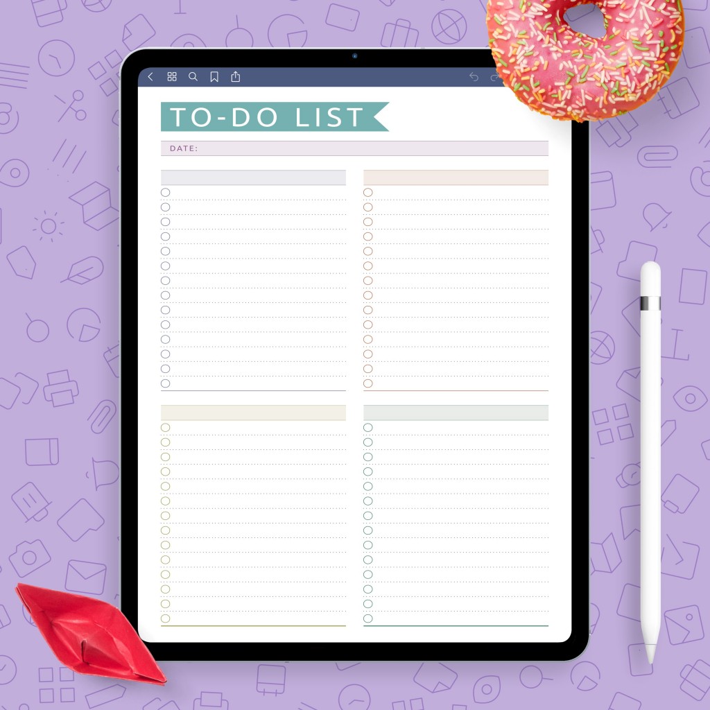 Colored Daily To Do List Template - Download Printable PDF
